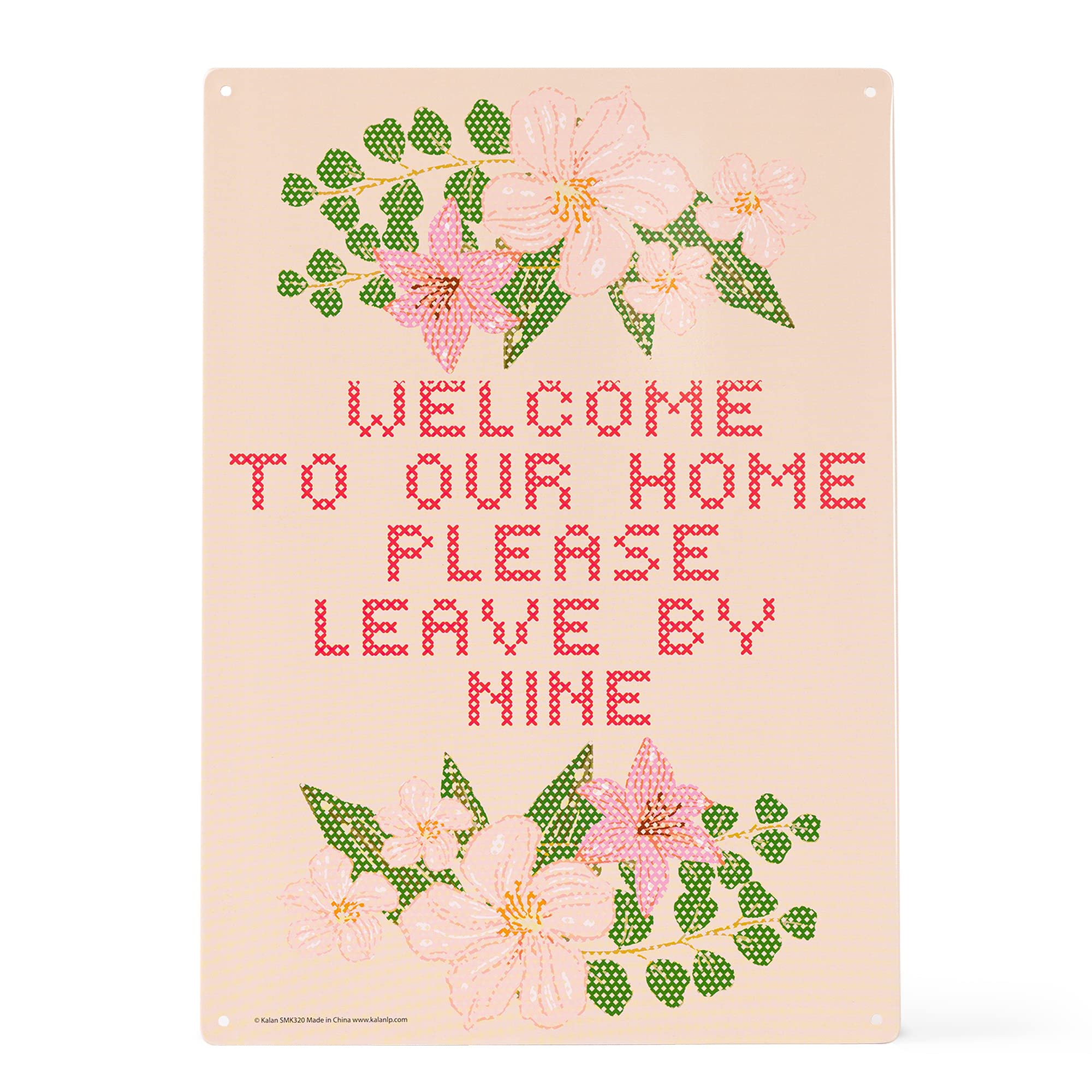 Snapklik.com : Welcome To Our Home Metal Sign - Easy-to-Hang Wall Decor ...