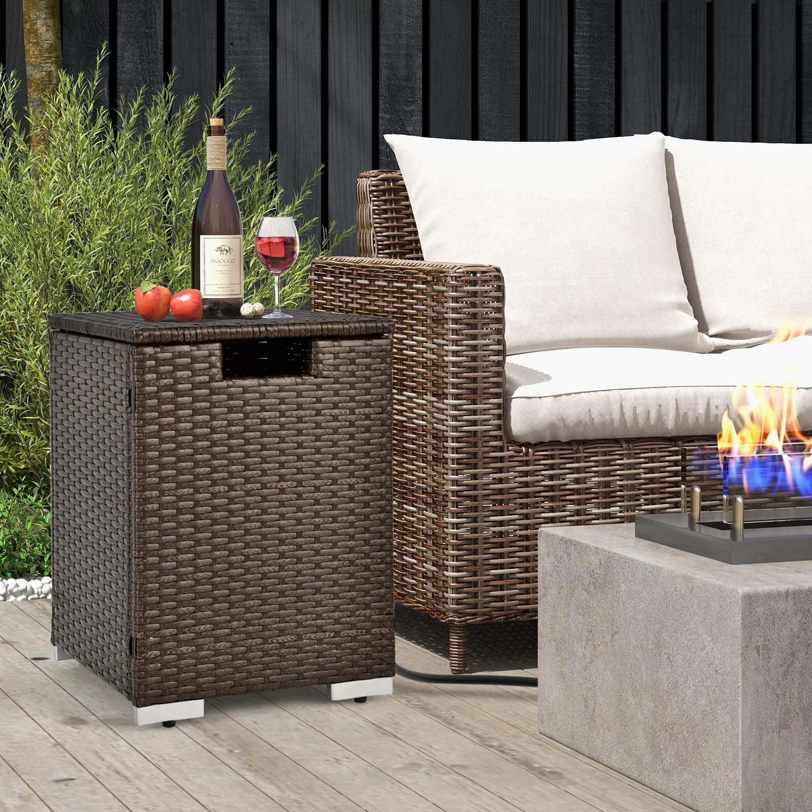 Snapklik.com : Tangkula Outdoor Propane Tank Cover Table, Patiojoy ...