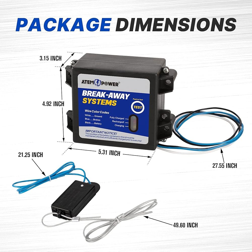 FIERYRED Trailer Brakes Breakaway Kit - Engager LED Nepal | Ubuy