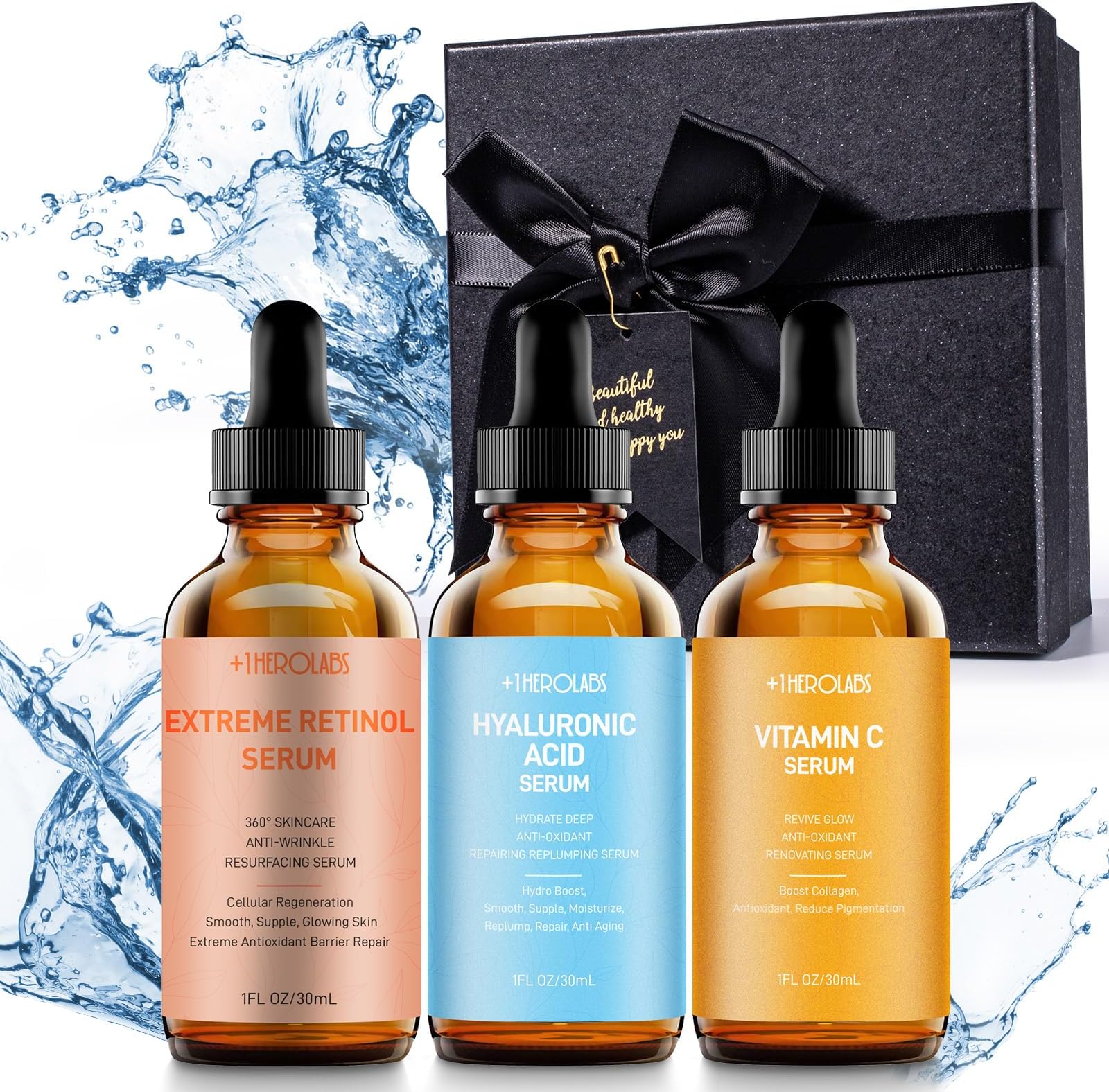 Amazon.com : Face Serum Set – Retinol Serum, Vitamin C Face Serum ...