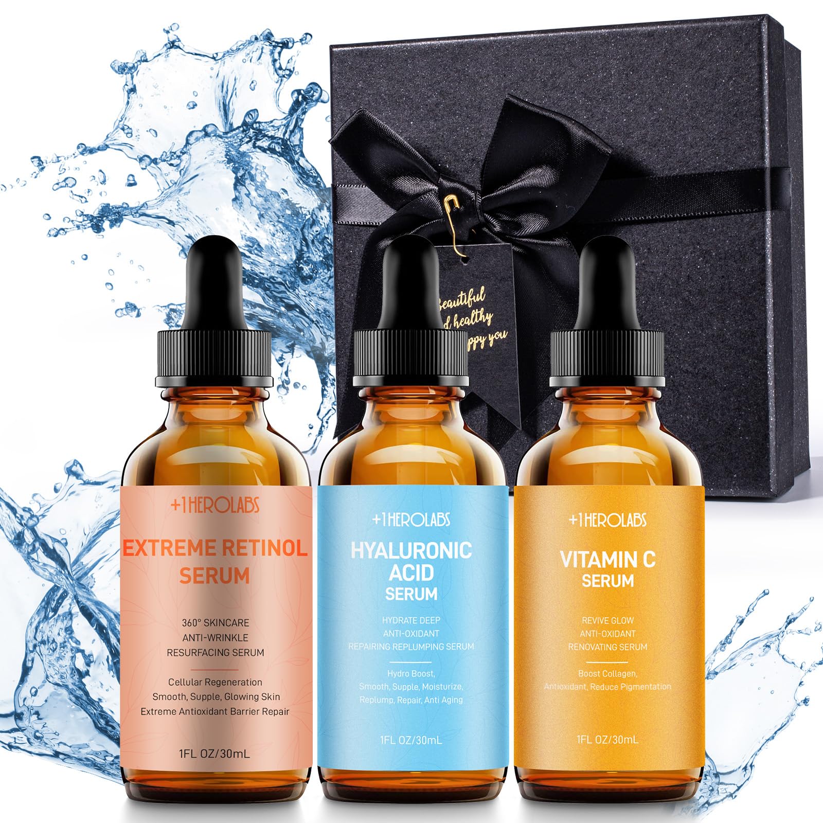 Amazon.com : Face Serum Set – Retinol Serum, Vitamin C Face Serum ...