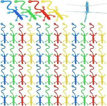 Amazon.com: Liliful 60 Pcs Sticky Lizards Toys Stretchy Rubbery Sticky ...