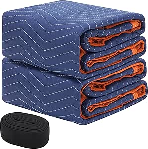Amazon.com: Permade 2 Pack Moving Packing Blankets- 72x80 in (8.8lb/dz ...