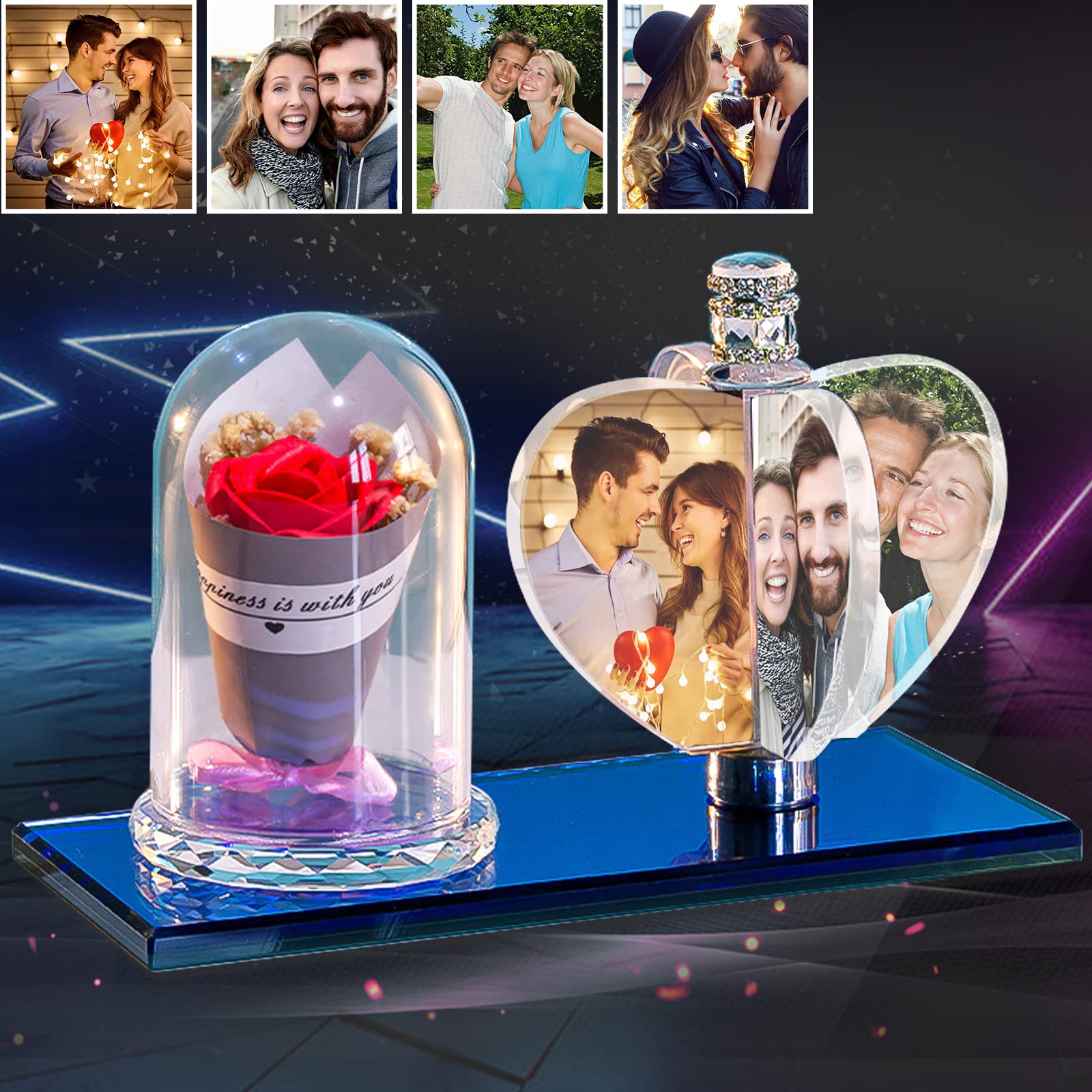 Amazon.com - Personalized Windmill Photo Frame Crystal Custom Photo ...