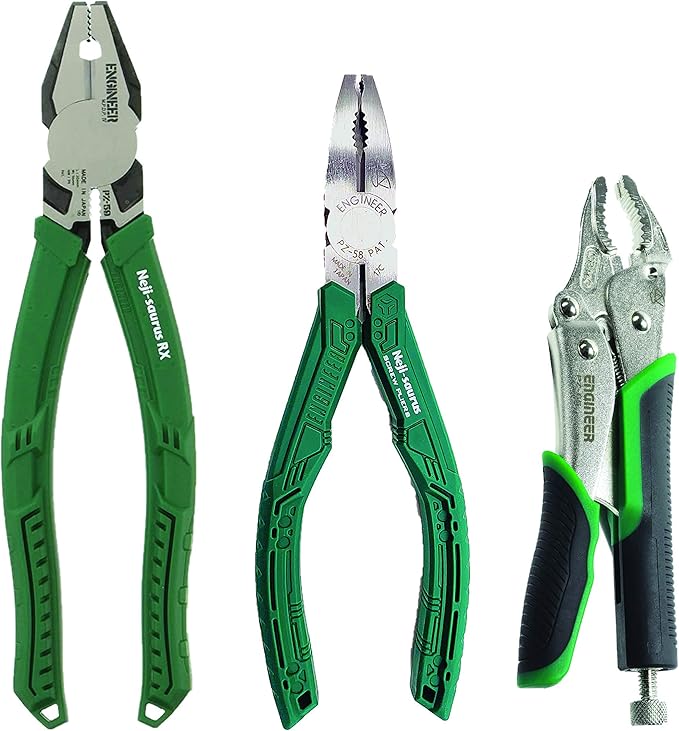 ENGINEER PZ-58 Screw Removal Pliers + PZ-59 Heavy Duty Multi-function ...