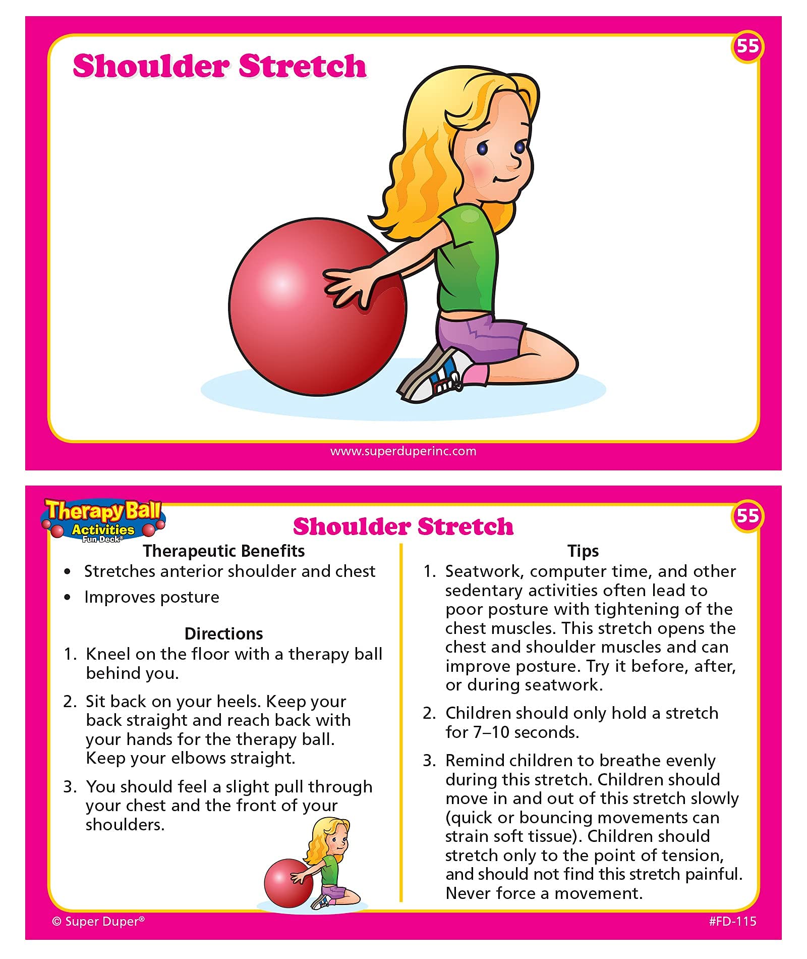 Buy Super Duper Publications | Therapy Ball Activities Fun Deck | Upper ...