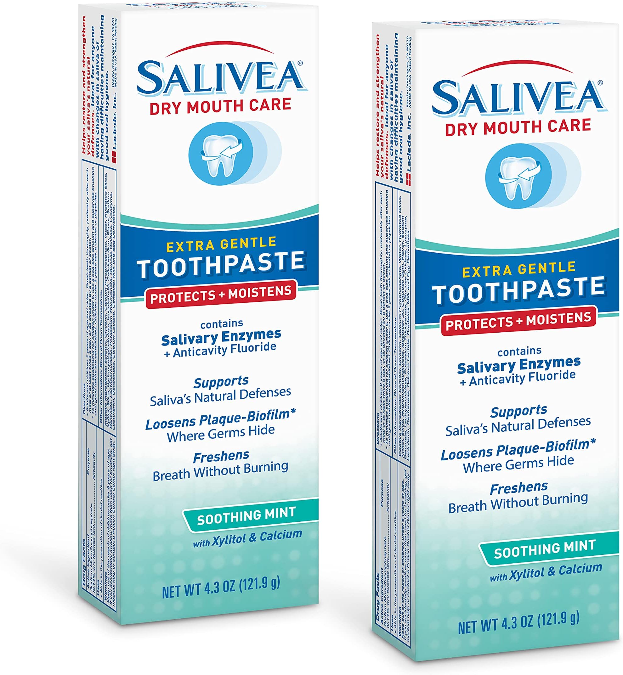 Amazon.com: SALIVEA Dry Mouth Toothpaste - Soothing Mint Toothpaste ...