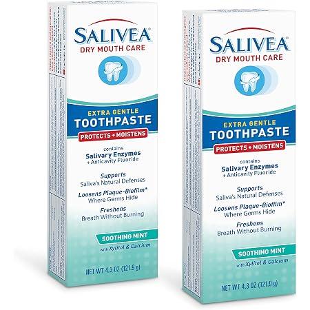 Amazon.com: SALIVEA Dry Mouth Toothpaste - Soothing Mint Toothpaste ...