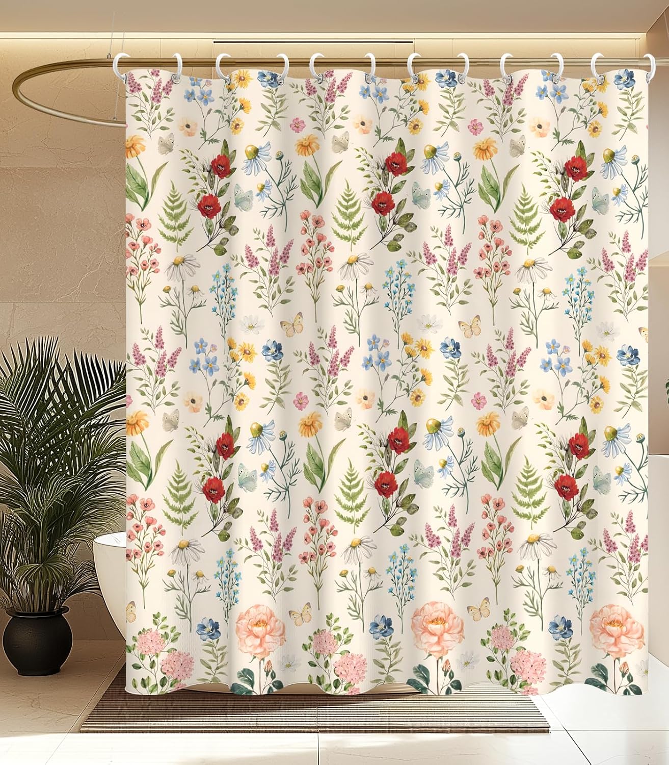 Amazon.com: MAMUSE Shower Curtain for Bathroom - Cute Aesthetic ...