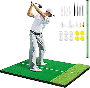 Amazon.com : THWTGH Golf Mat, 5x4ft Thickening Golf Hitting Mat, Golf Practice Mat with 4 ...
