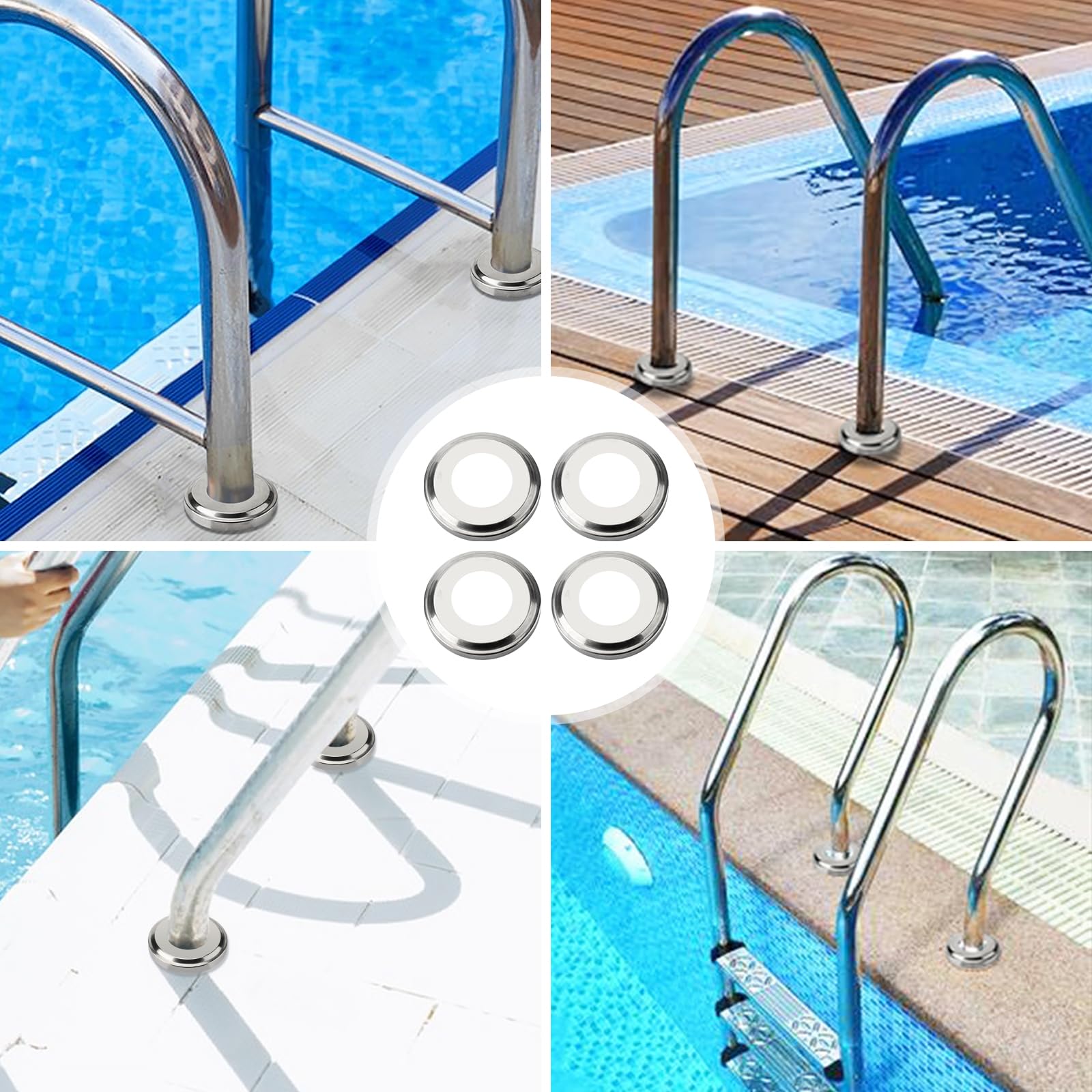 Snapklik.com : VIDABTE Pool Ladder Escutcheon Fit For 1.9" Inner ...