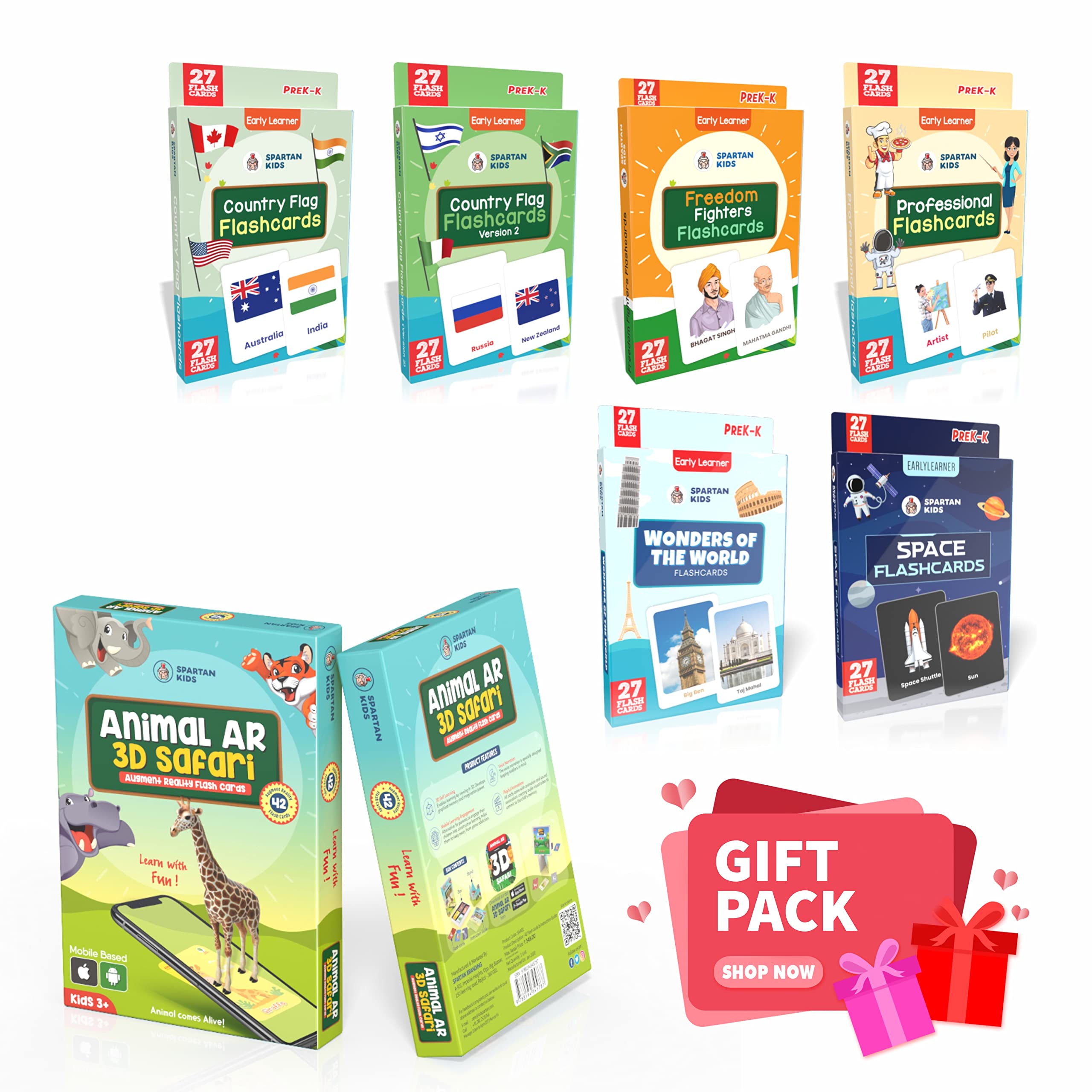 Buy Spartan Kids Early Learning Flash Cards for Kids | Pre-School ...