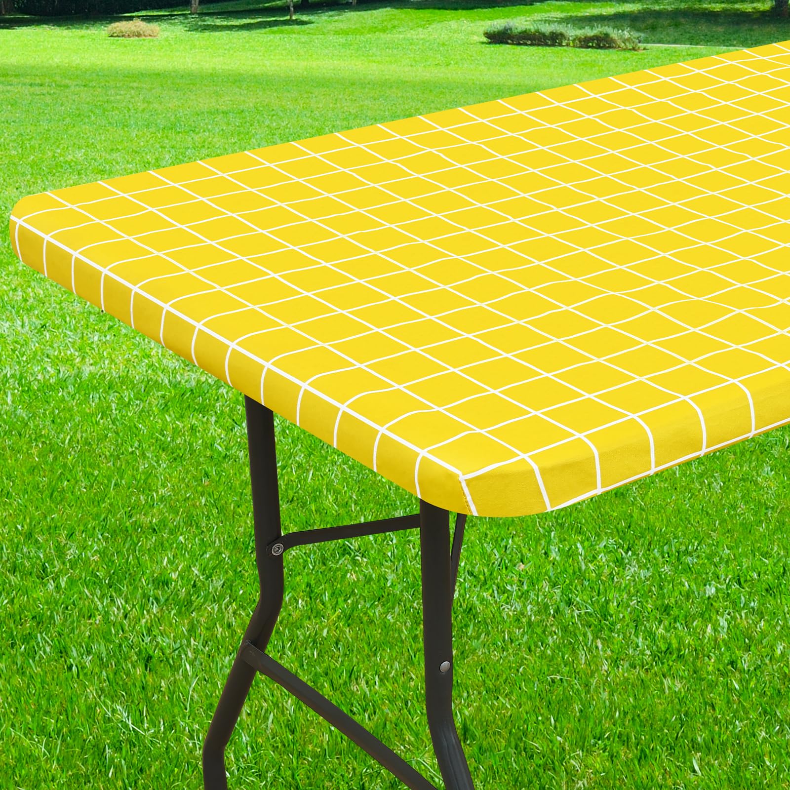 Amazon.com: Spotjoy Rectangle Table Cloth, Elastic Fitted Flannel ...