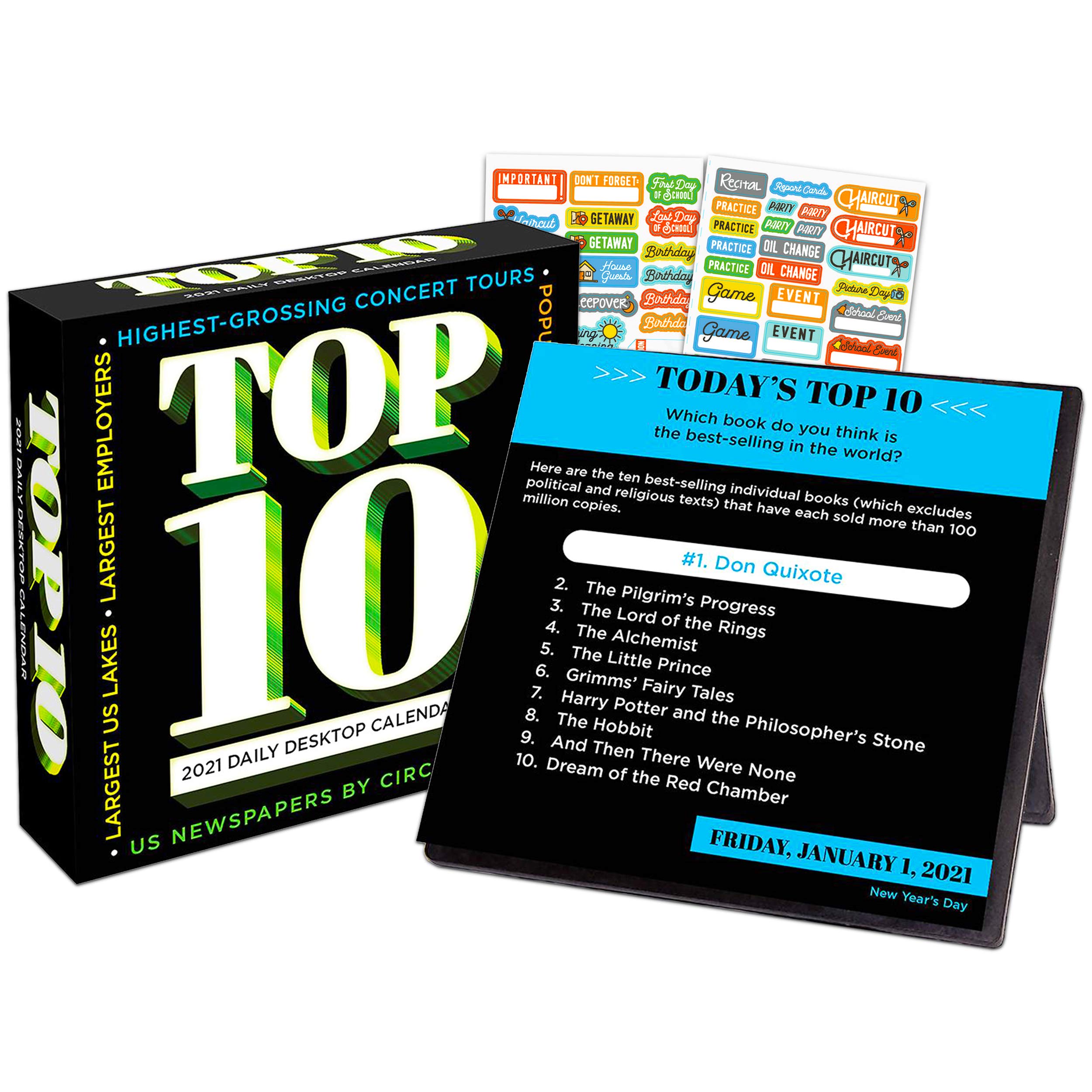 Buy Top Ten Lists 2021 , Box Edition Bundle - Deluxe 2021 Daily Top 10 ...