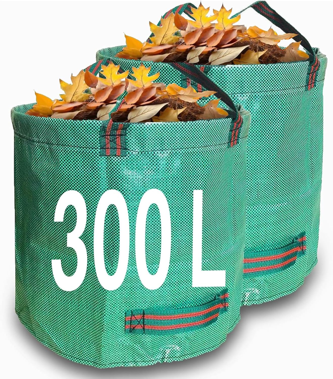 GJWLaie Heavy Duty Garden Waste Bags 300L x 2 - Reusable Sacks With ...