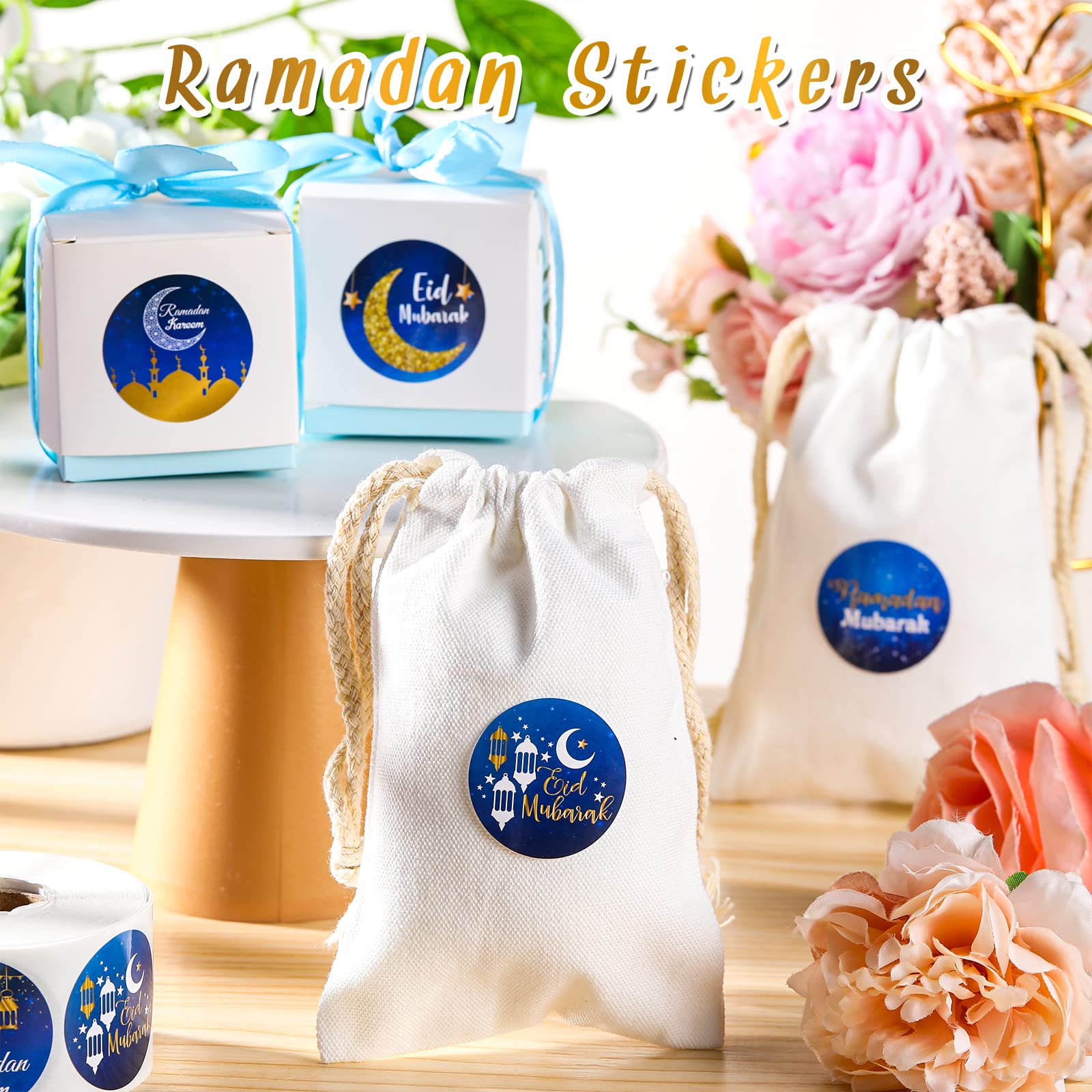 Snapklik.com : 600 Pieces Ramadan Mubarak Stickers Eid Islamic Kareem ...