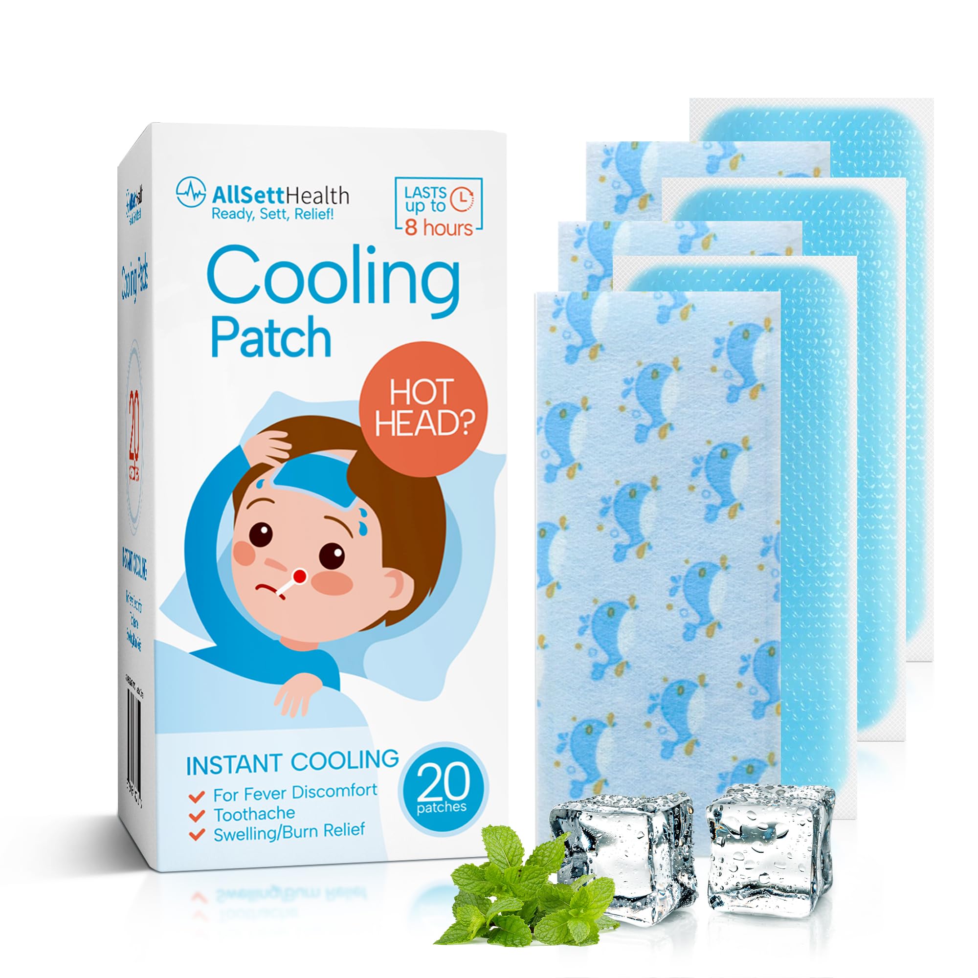Snapklik.com : Cooling Patches For Kids - Fever Patch For Kids, Mint ...