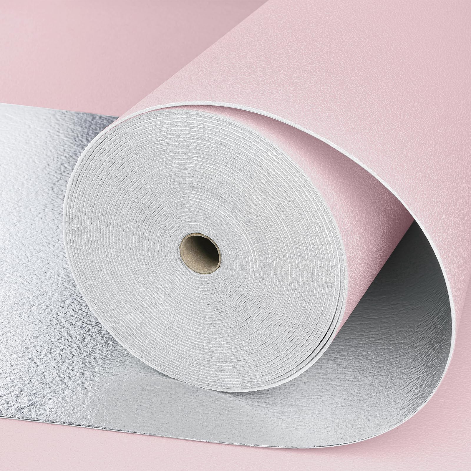 Yun-aeon Textured Peel and Stick Thick Wallpaper Pink Foam Cotton ...