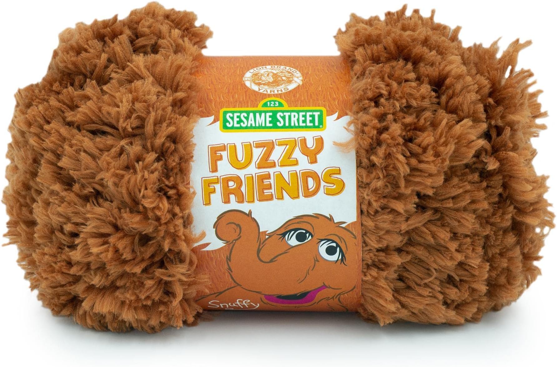 Amazon.com: Lion Brand Yarn Sesame Street Fuzzy Friends, Snuffy Brown ...