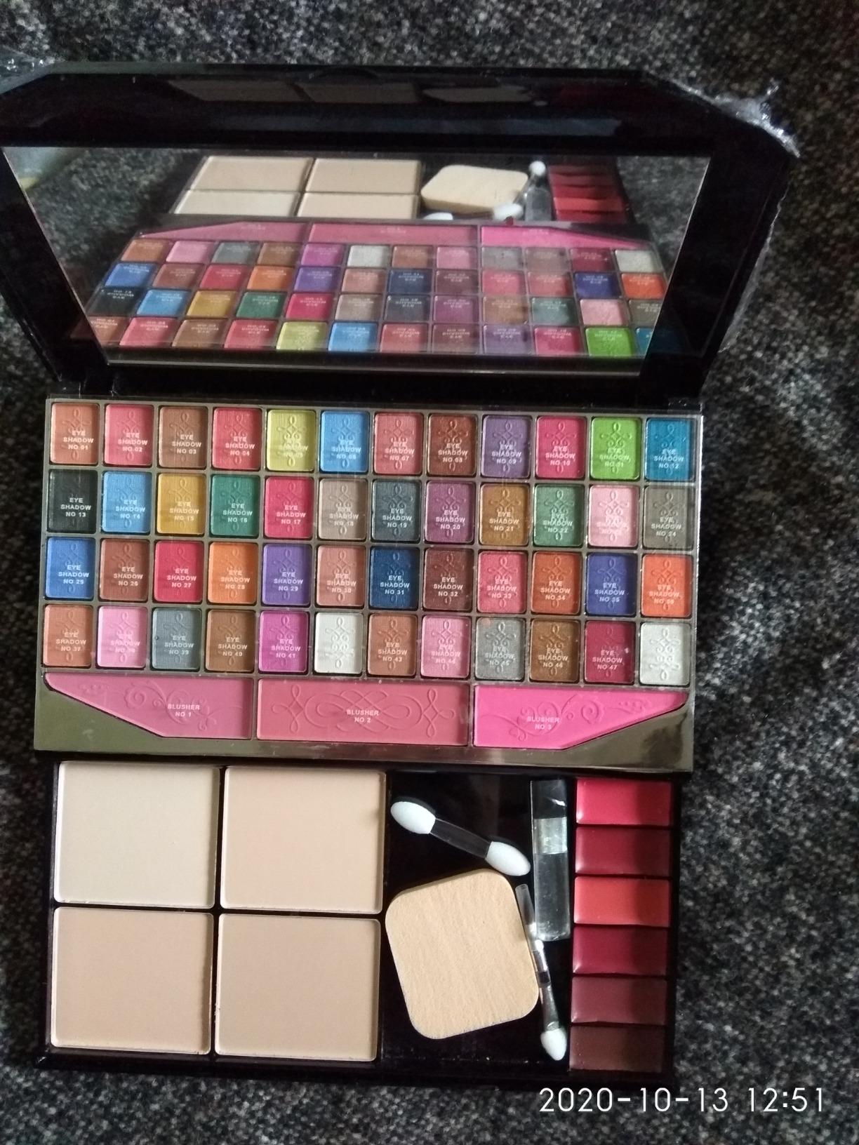 Mars Makeup Kit (48 Eyseshadow, 3 Blusher, 4 Compact Powder, 6 Lip ...