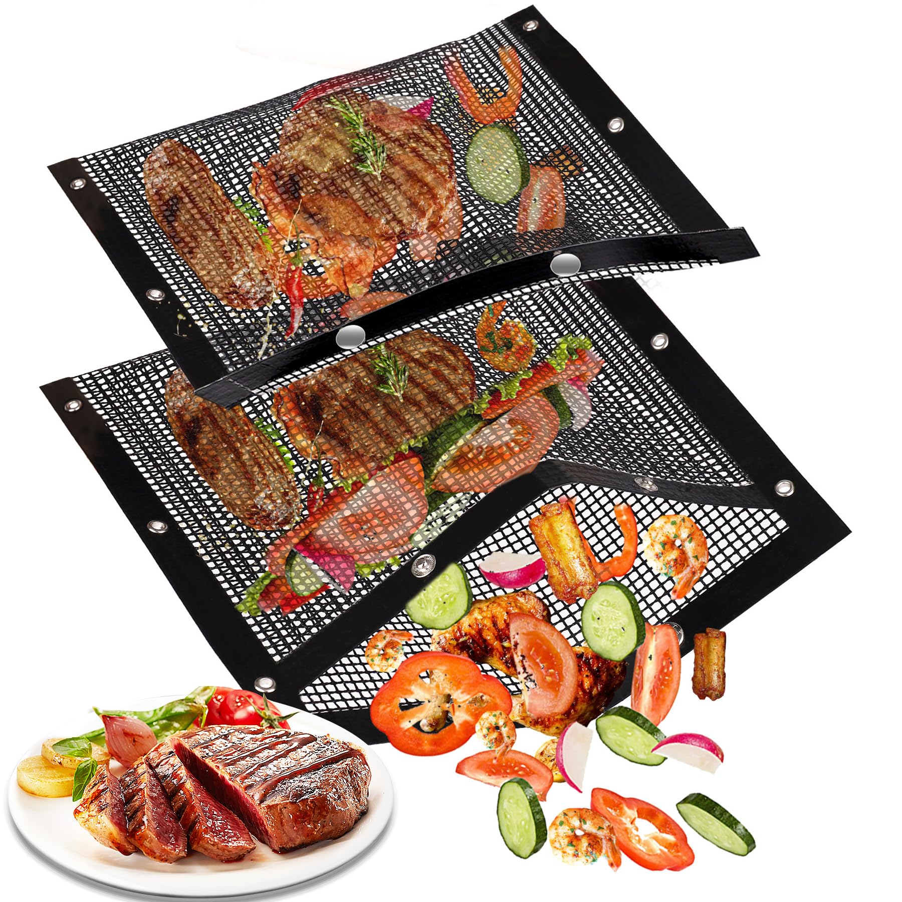 Amazon.com: UBeesize Large Grilling Bags for Outdoor Grilling-11.82x10 ...