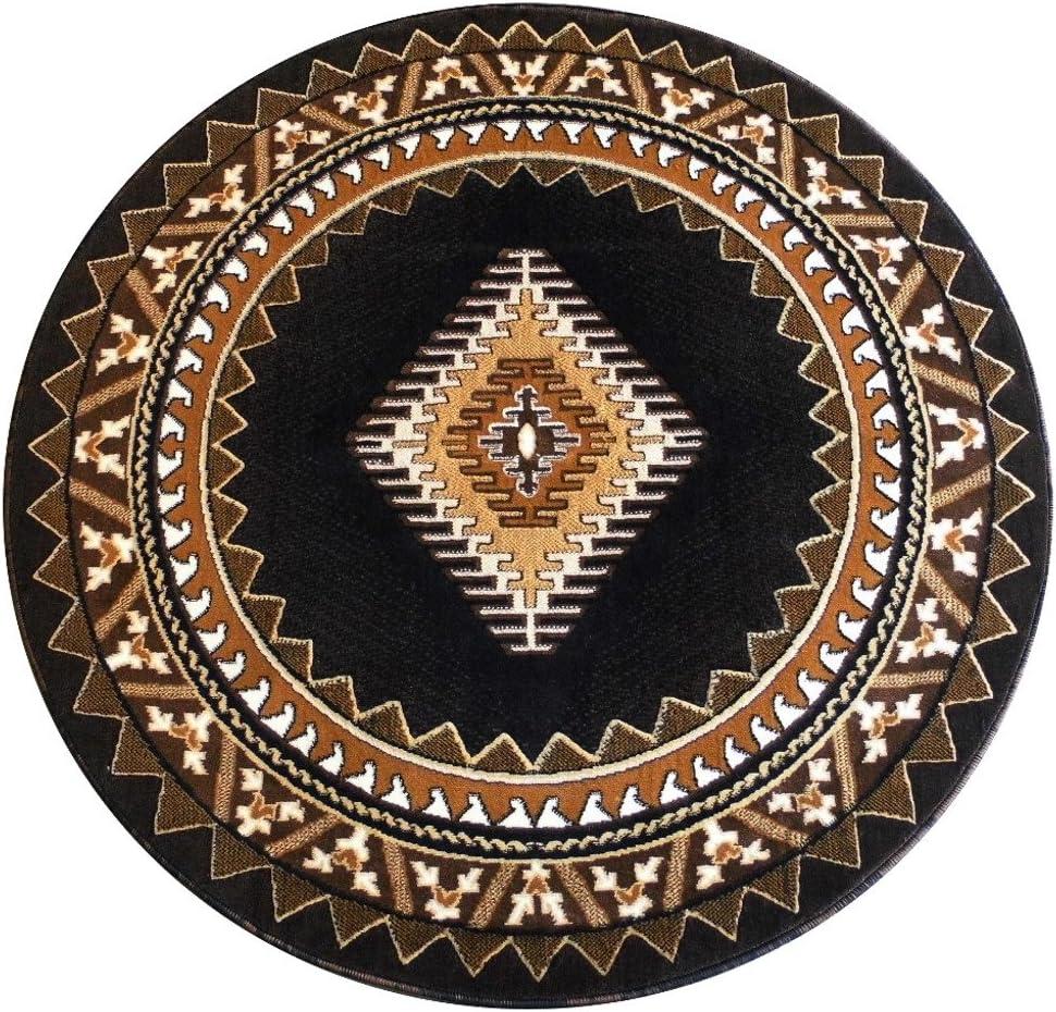 Amazon.com: South West Native American Round Area Rug Design Kingdom ...