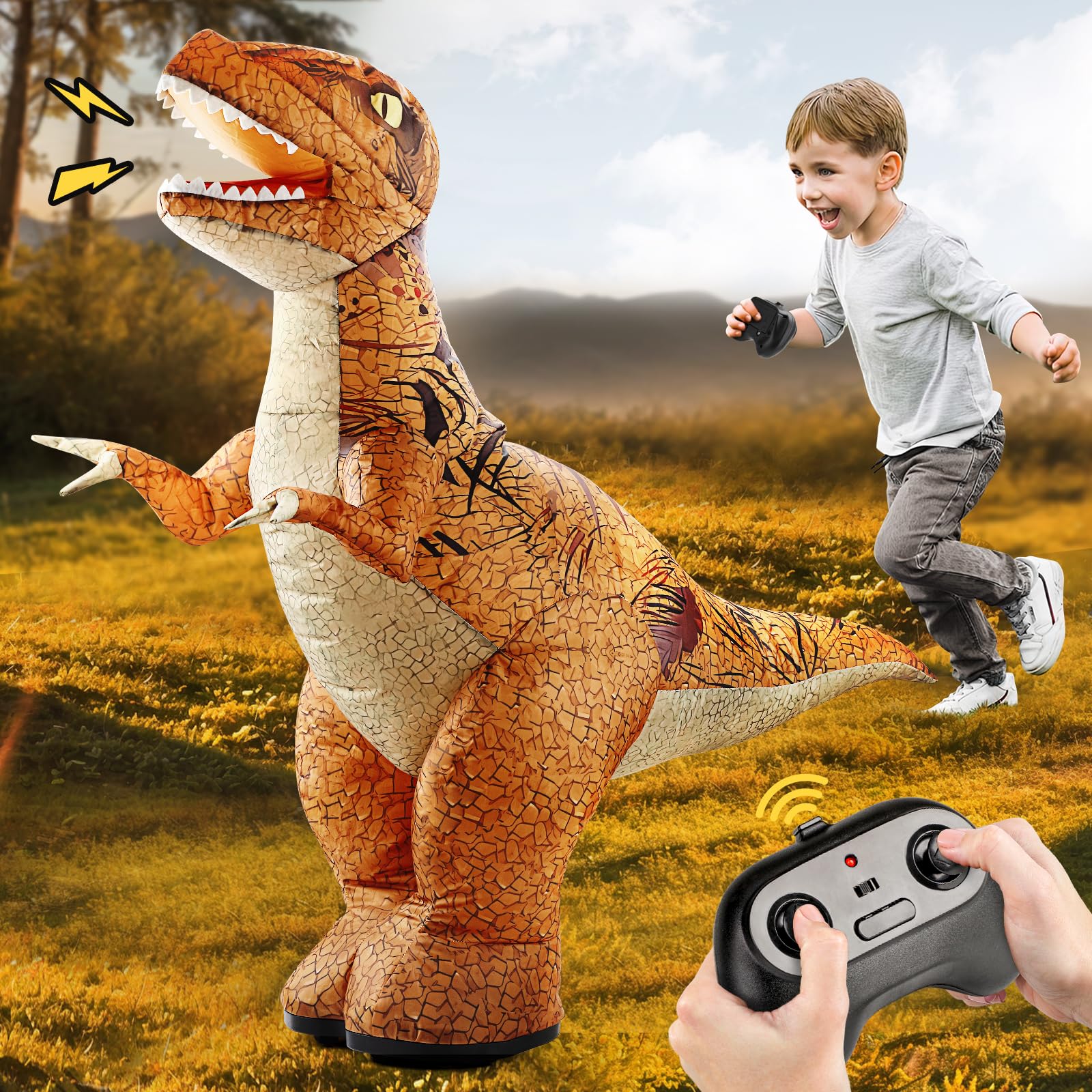 Amazon.com: TOPMVP 2.4GHZ Remote Control Inflatable Dinosaur Toy for ...