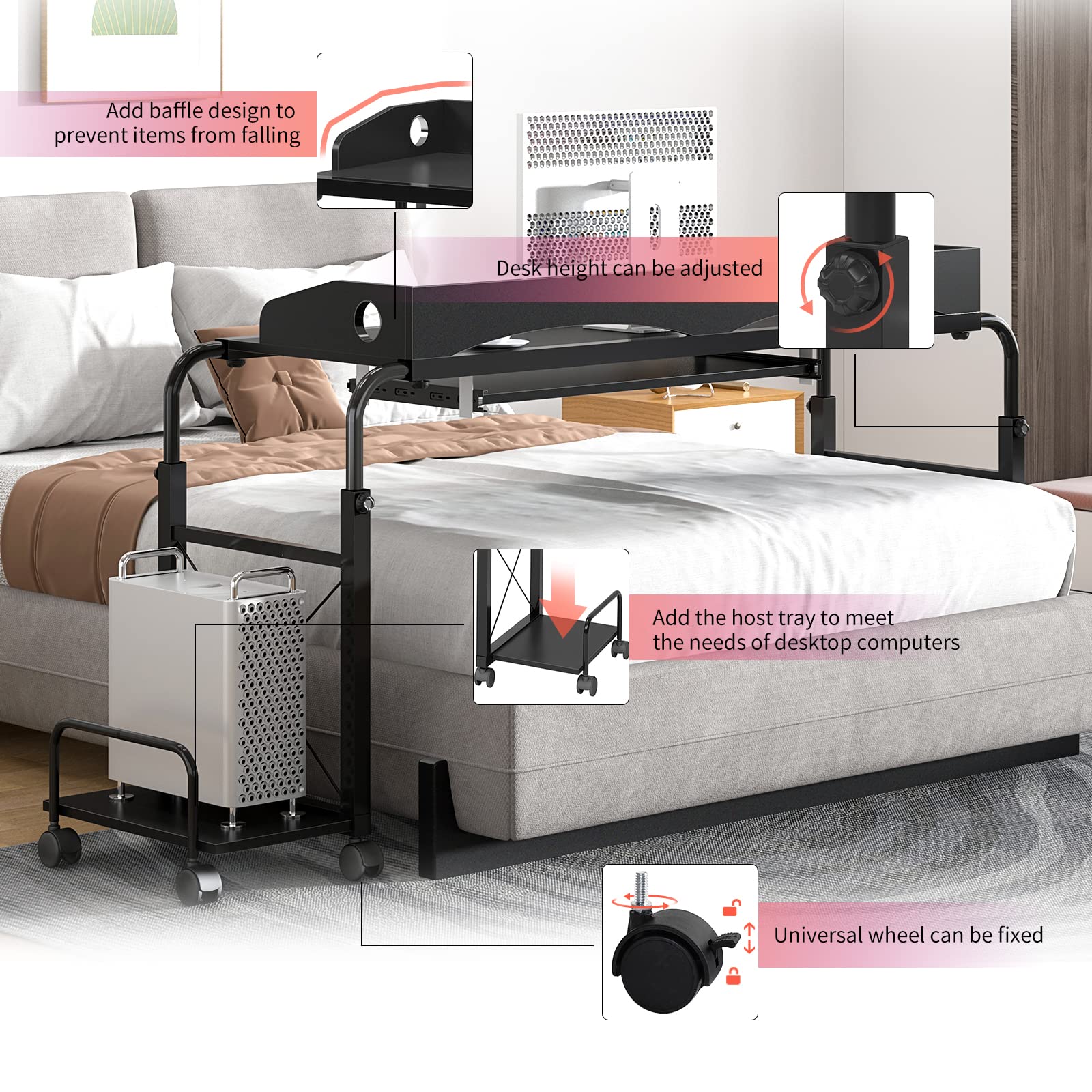 Snapklik.com : Sogesfurniture Overbed Table