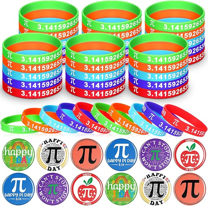 Amazon.com : Quelay 60 Pcs Pi Day Party Favors Pi Day Gifts Pi Math ...