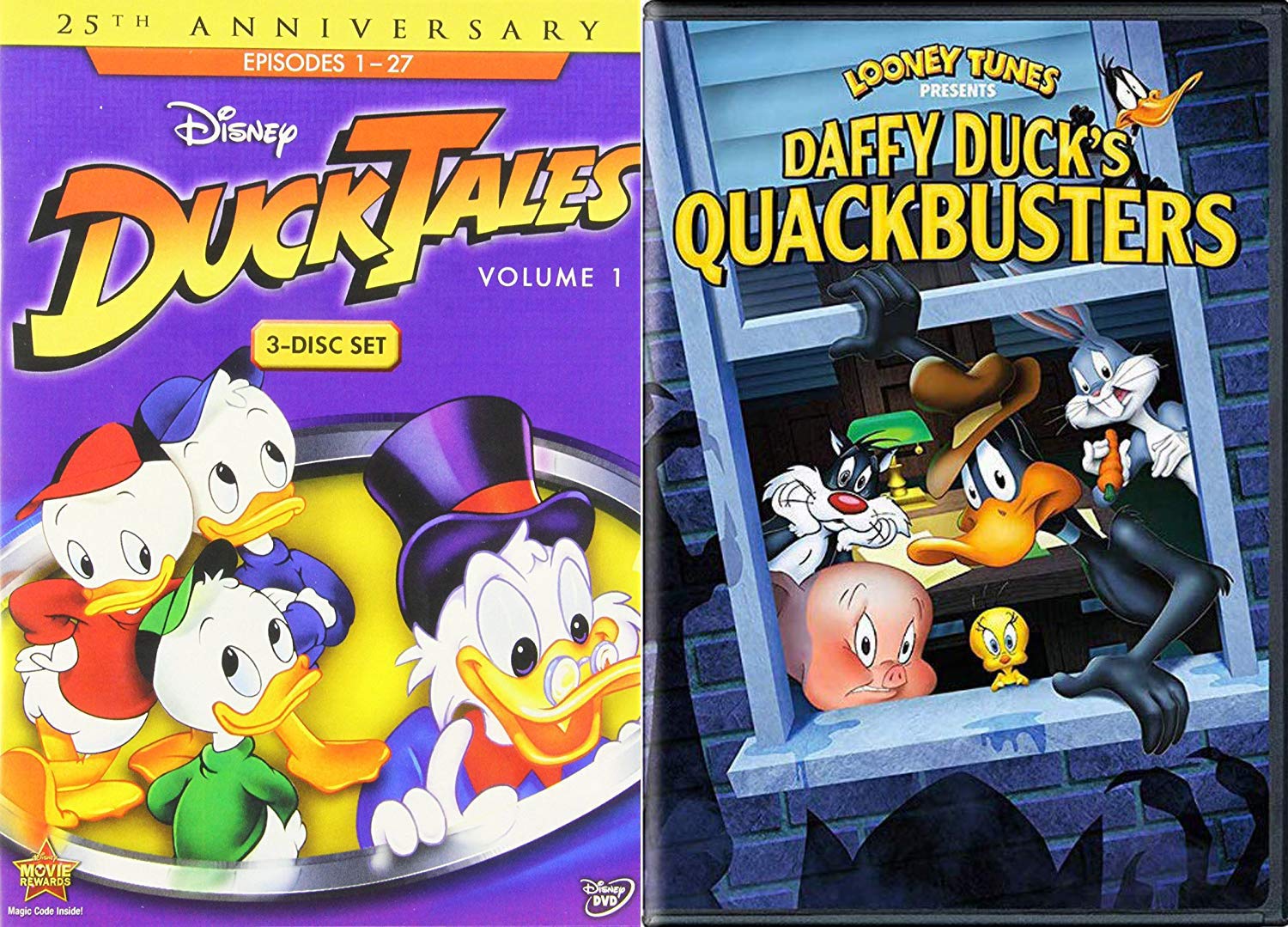 Buy Quackers Daffy Disney DuckTales Vol. 1 DVD Animated Series + Looney ...