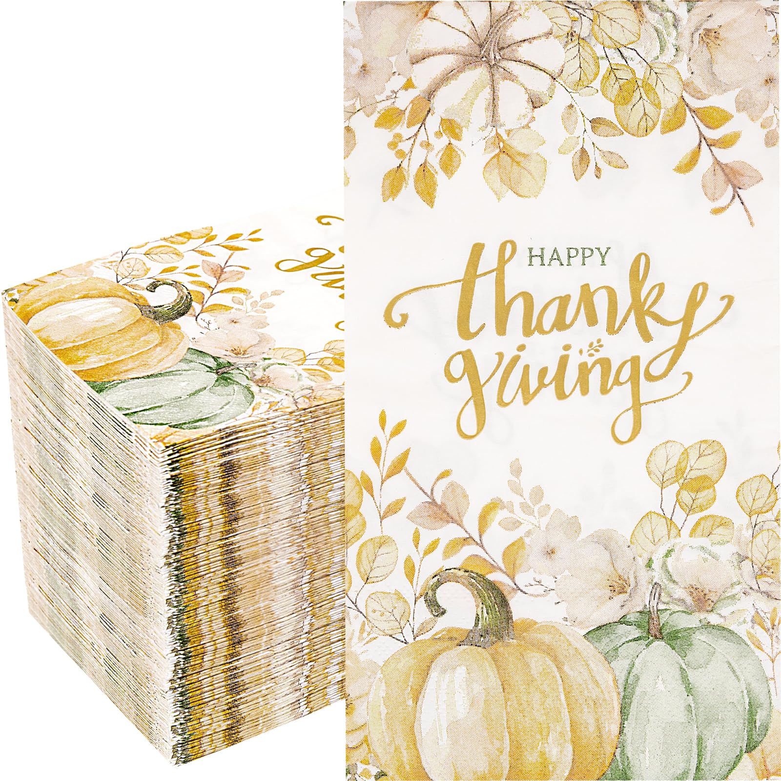 Amazon.com | Supernal 100pcs Thanksgiving Napkins 3-Ply Disposable ...