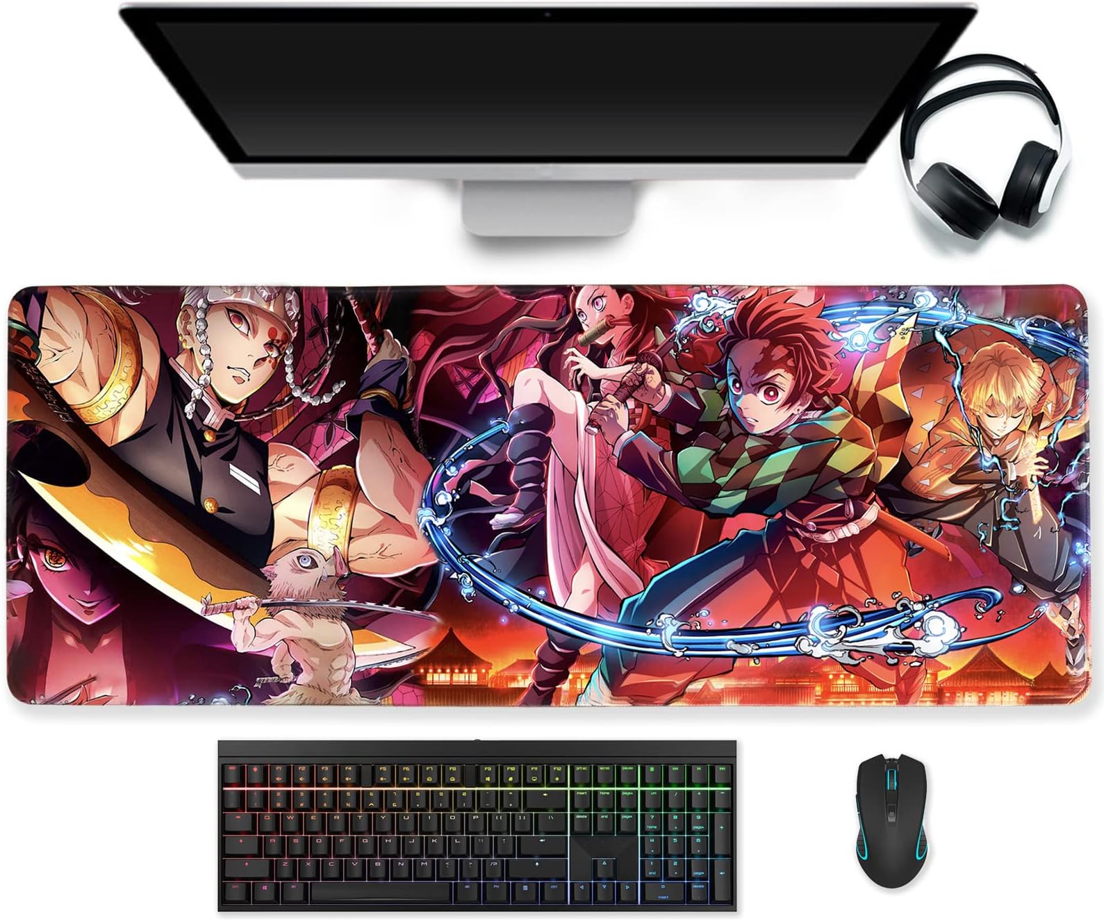 Amazon.com: Mouse Pad Compatible with Demon Slayer - Large Gaming Anime ...