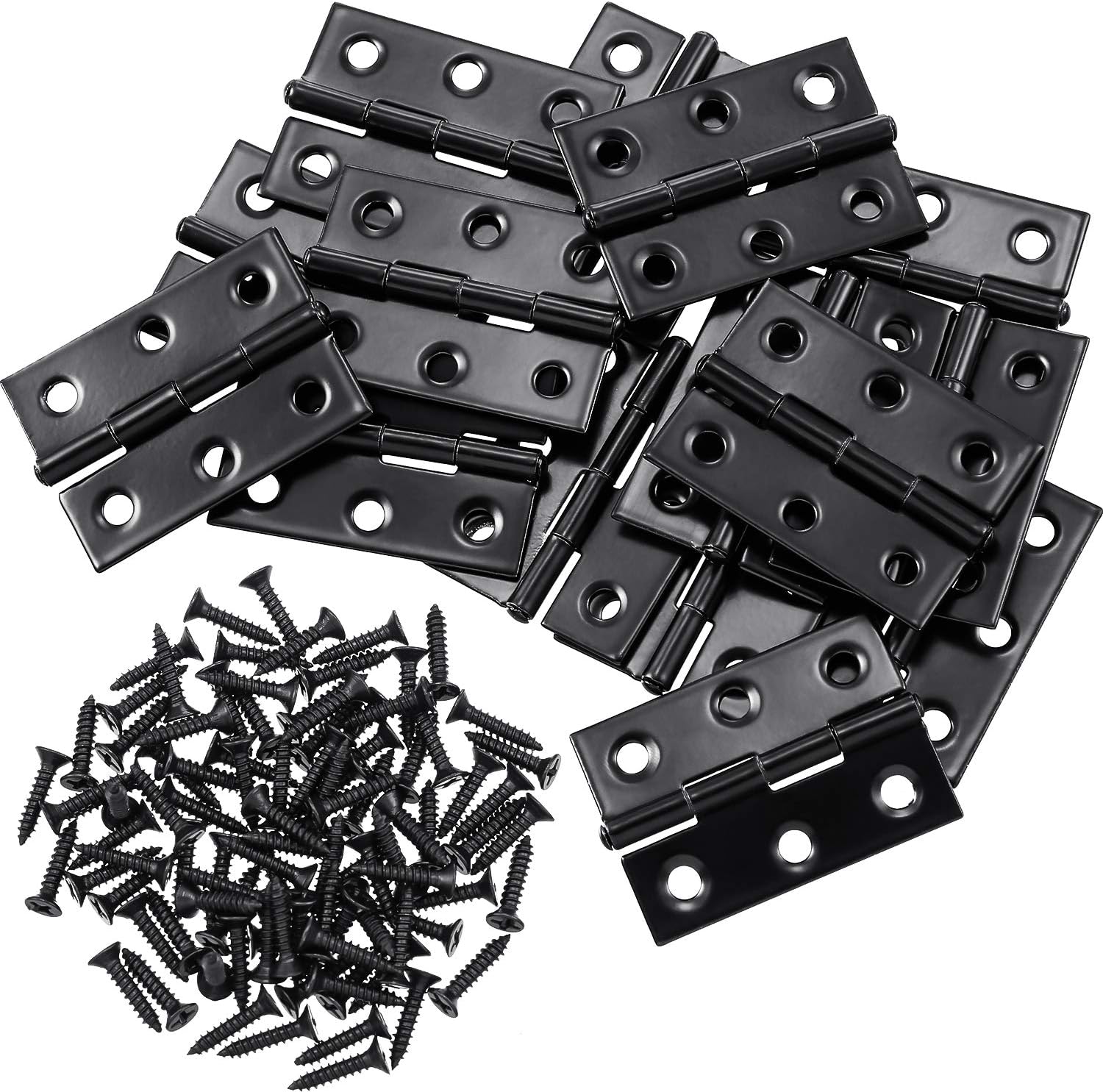 Boao 16 Pieces Small Door Hinges Stainless Steel Folding Butt Hinges ...