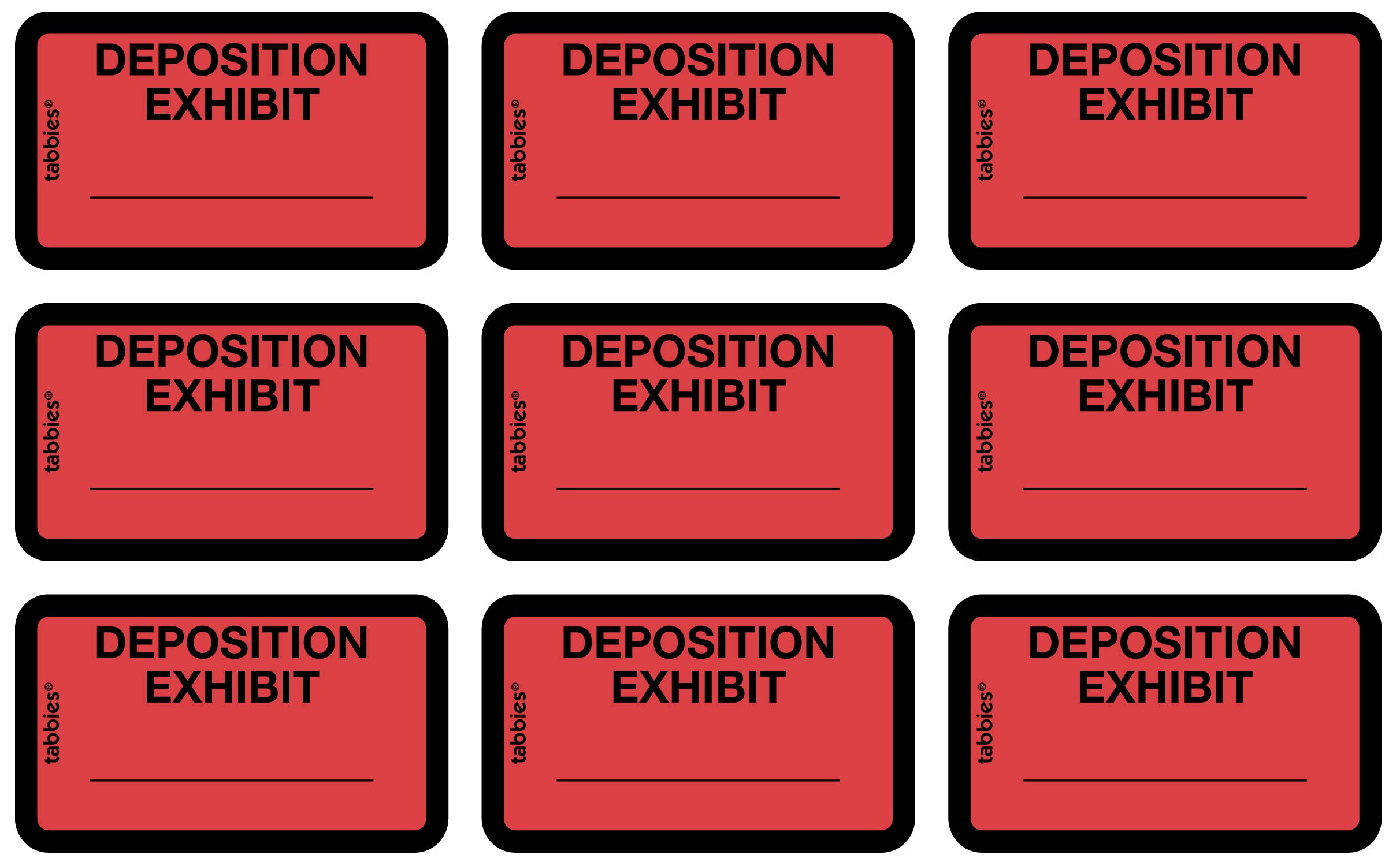 Snapklik.com : Tabbies Legal Exhibit Labels, Label: 1-5/8"W X 1" H ...