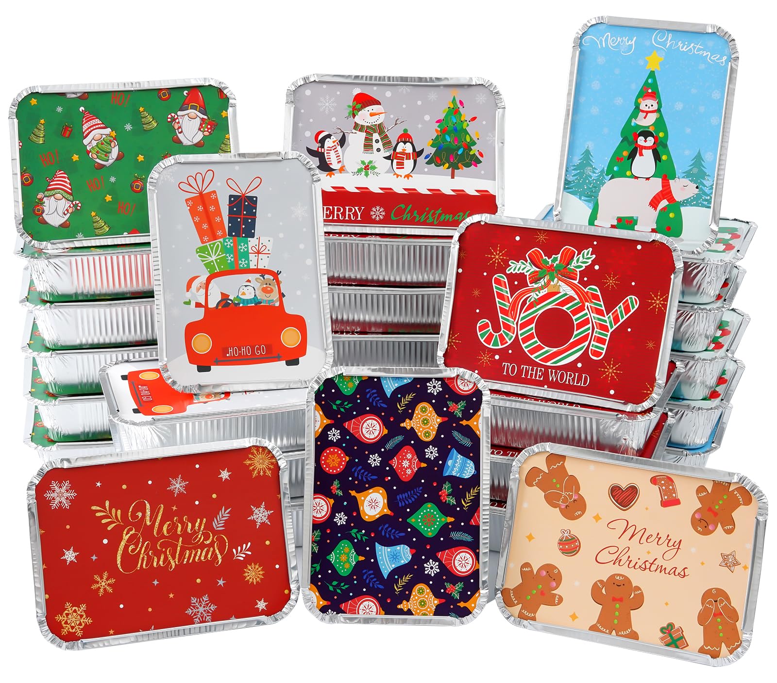 Amazon.com: Tyzarglef 48 PCS Christmas Cookie Tins with Lids, Aluminum ...