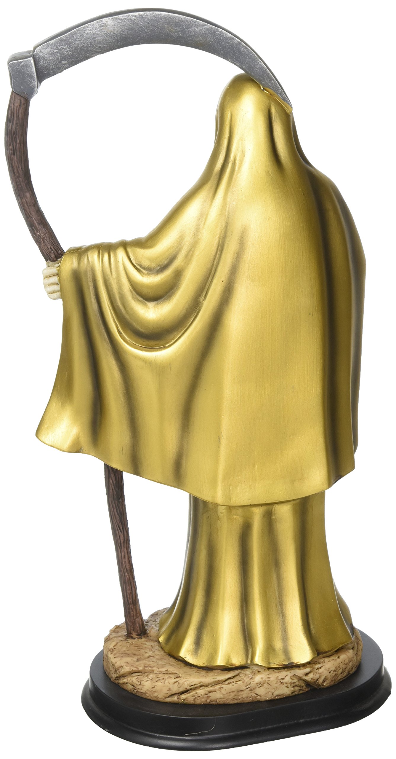 Snapklik.com : 12 Inch Gold Santa Muerte Saint Death Grim Reaper Statue ...