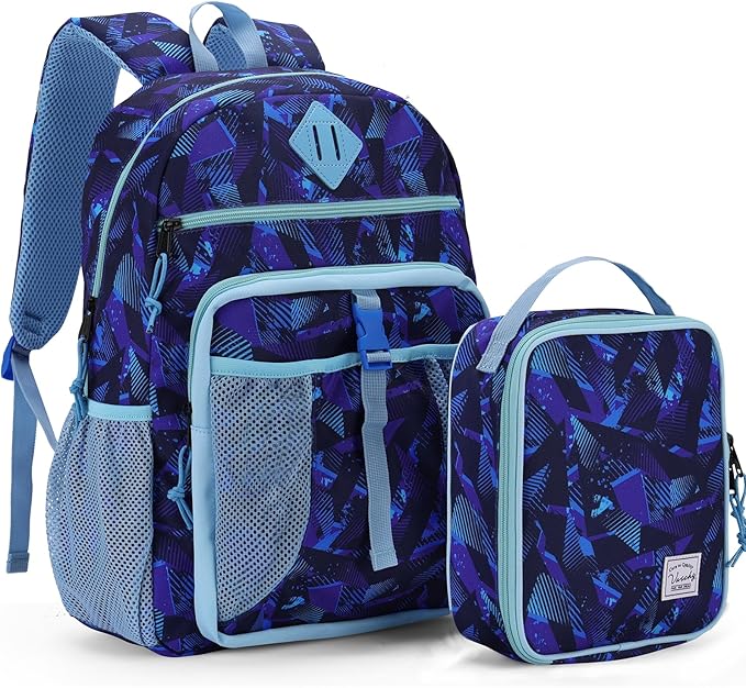 Amazon.com | VASCHY Kids Backpack Lunch Bag Set, Boys 2-1 School ...