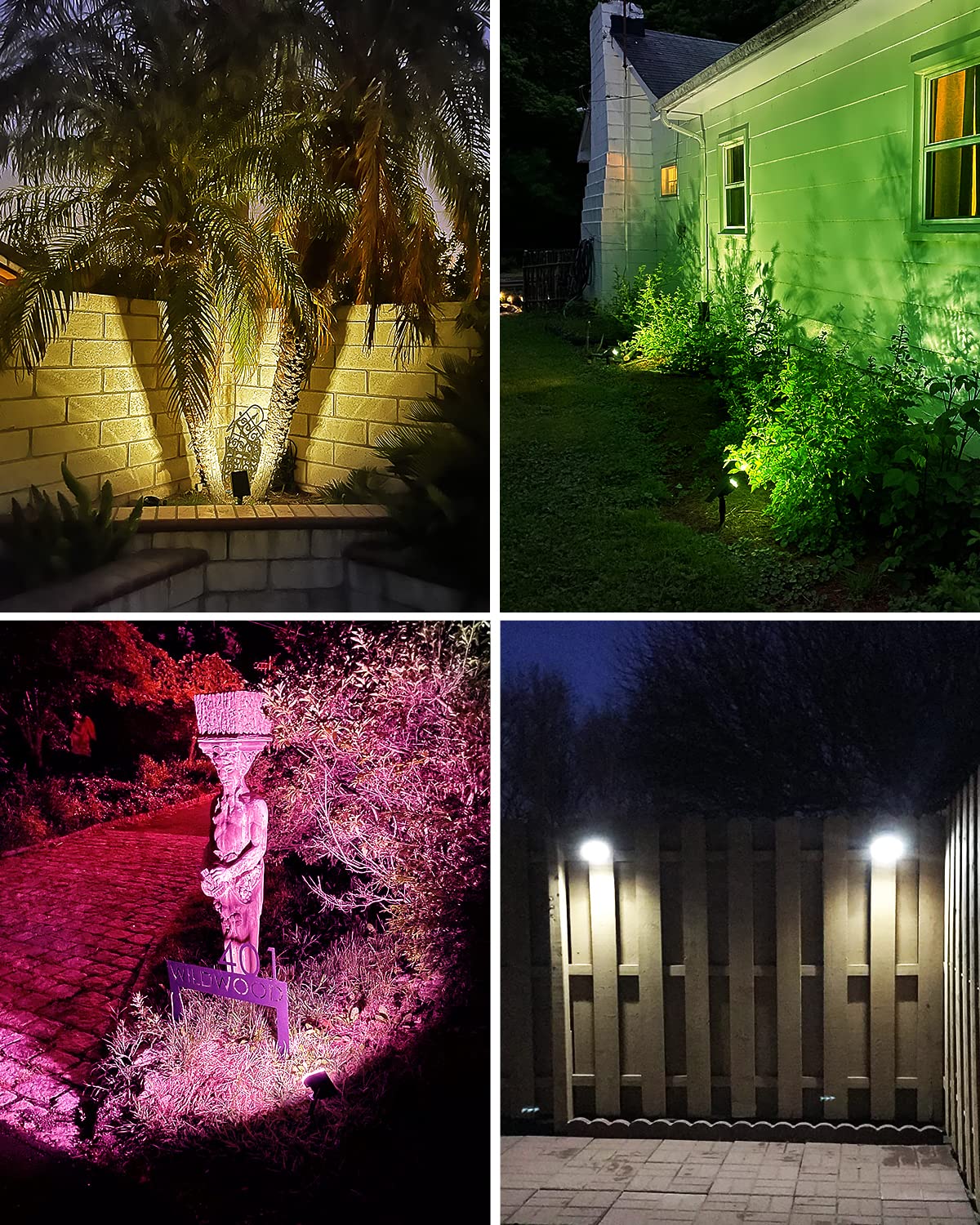 LOTMOS 6 Pack Solar Landscape Spotlights Outdoor, 19 LED 2-in-1 Solar ...