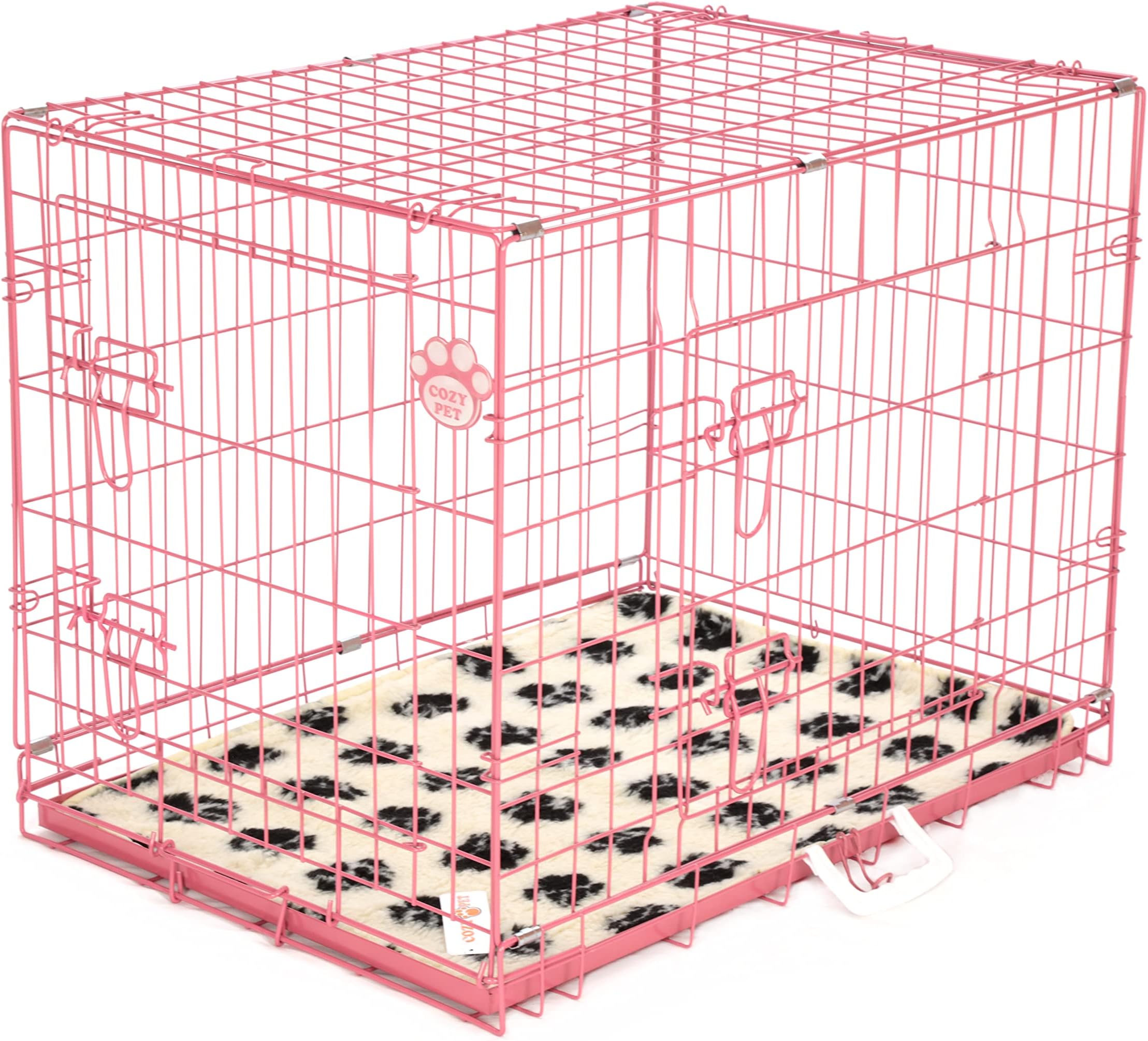 Easipet Pink Dog Puppy Metal Cage 30 : Amazon.co.uk: Pet Supplies