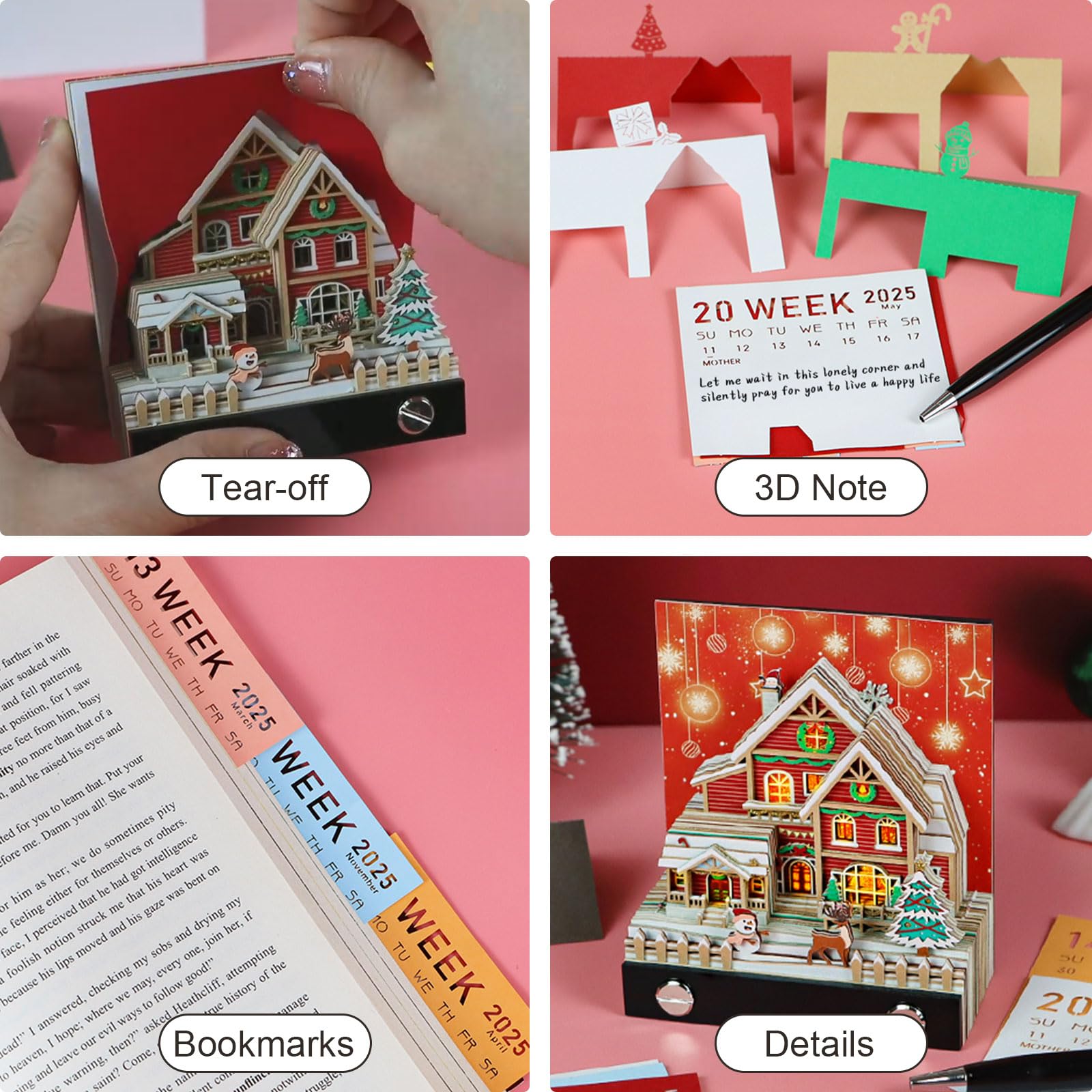 Snapklik.com : 3D Desk Calendar 2025, 3D Art Calendar Memo Pad, OKYUK ...