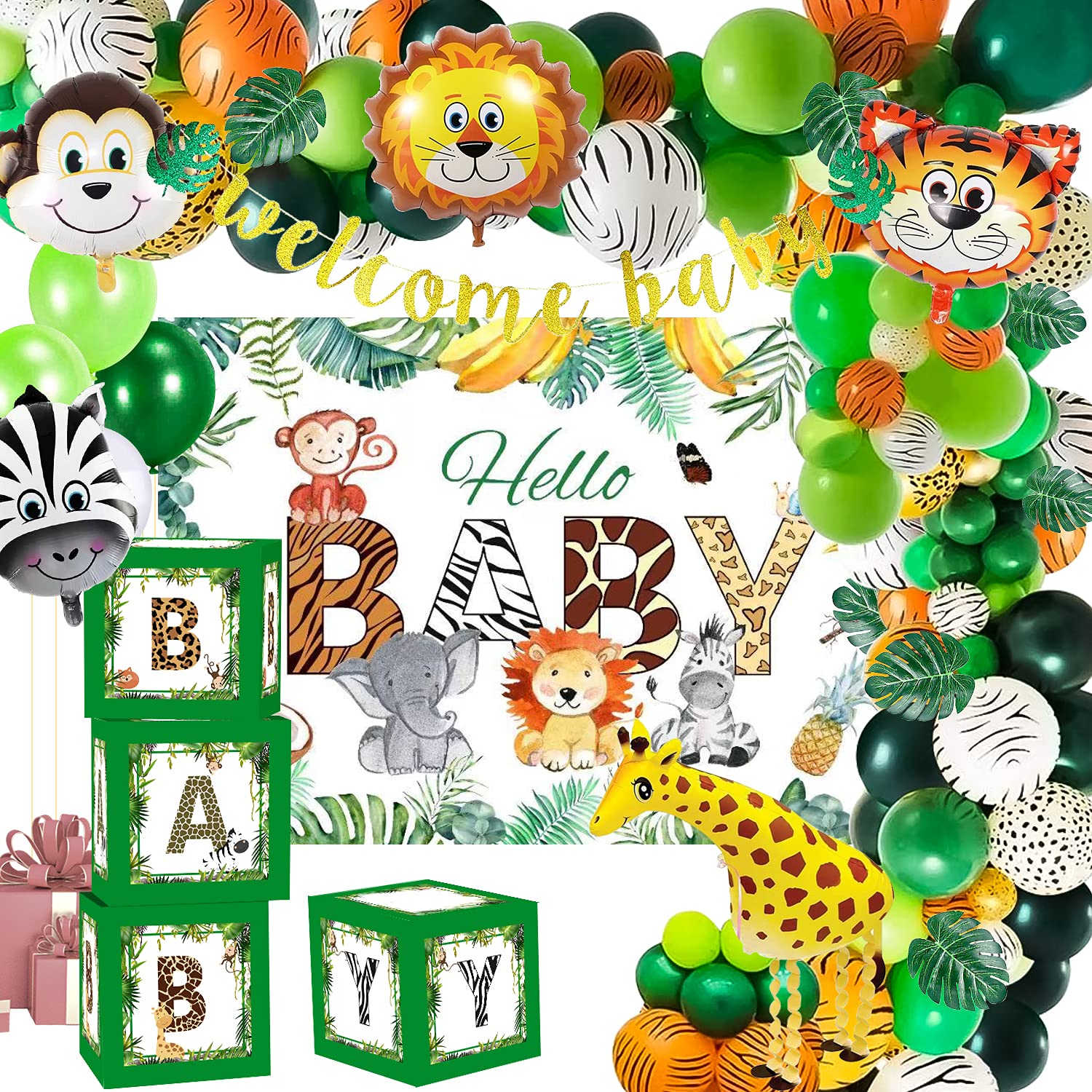 Jungle Animals Party Decorations Supplies Kit Party Inspo Safari Baby ...