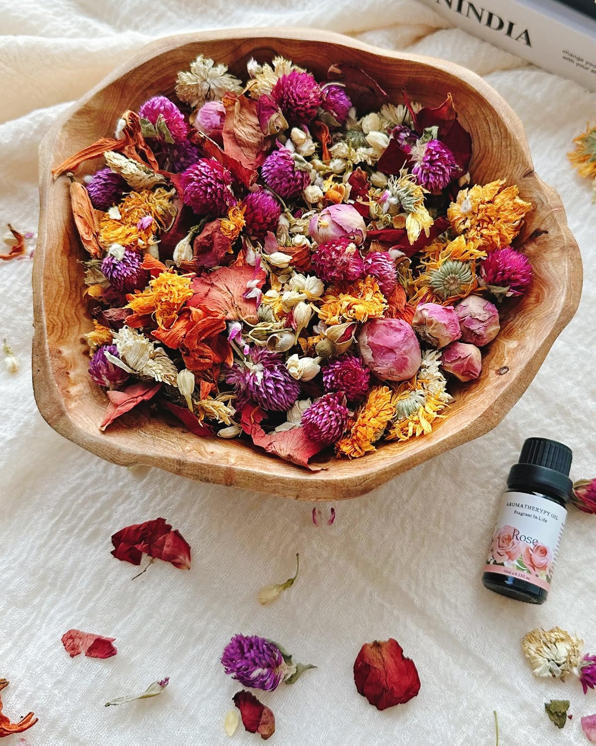 Amazon.com: Fall Potpourri Bowl Filler, Rose Scented Potpourri Dried ...