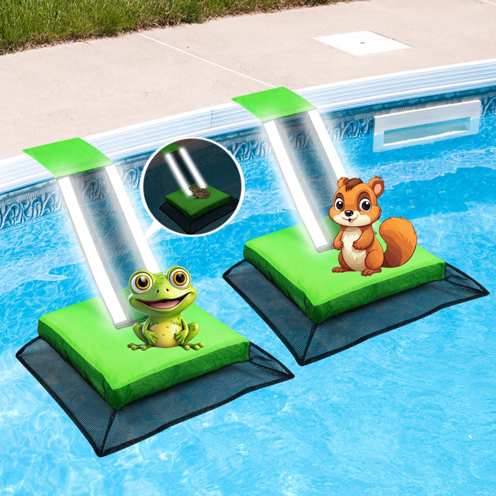 Amazon.com : HKZ 2 Pack Pool Animal Escape Ramp - Critter Frog Saving ...