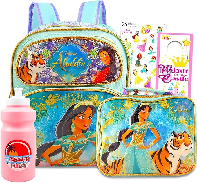 Amazon.com: Disney Aladdin Backpack and Lunch Box Set for Kids - Bundle ...