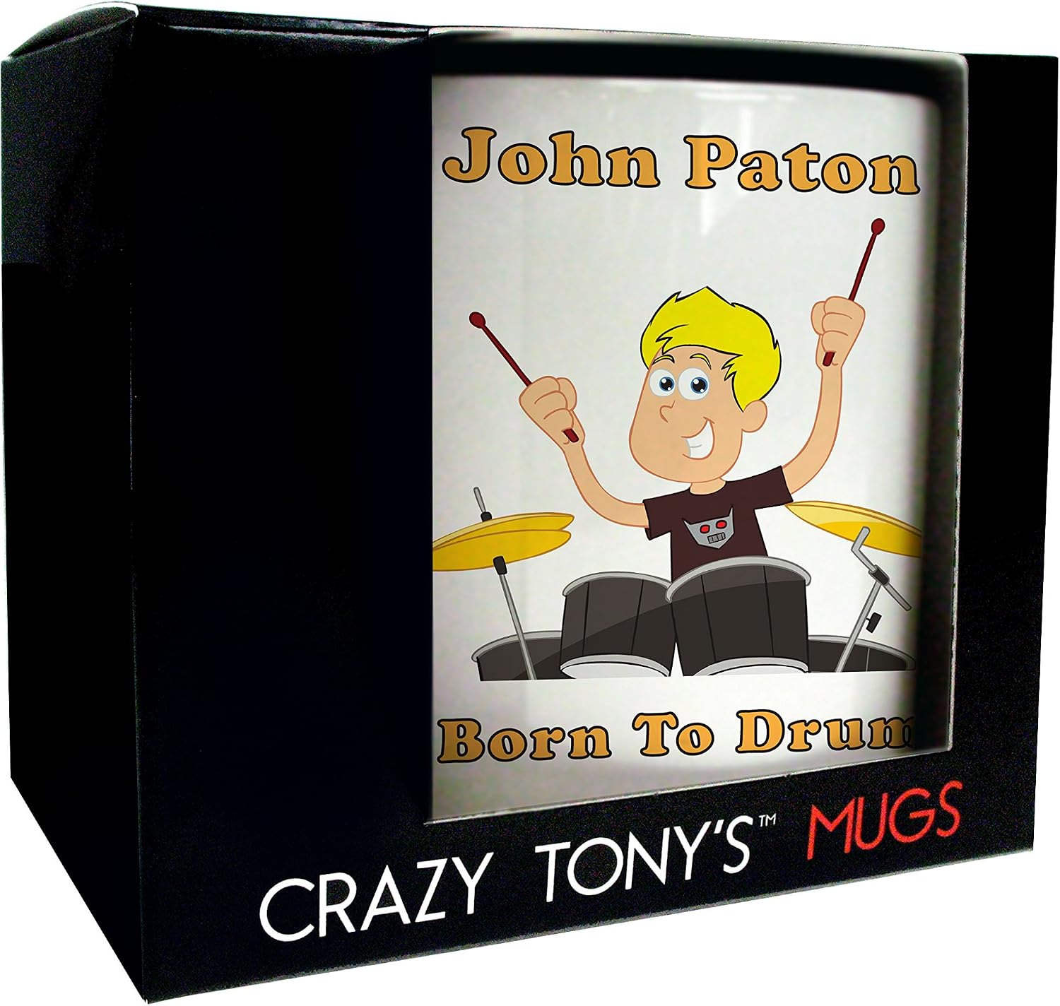CRAZY TONY'S Boys Drumming Personalised Mug Son Congratulations Good ...