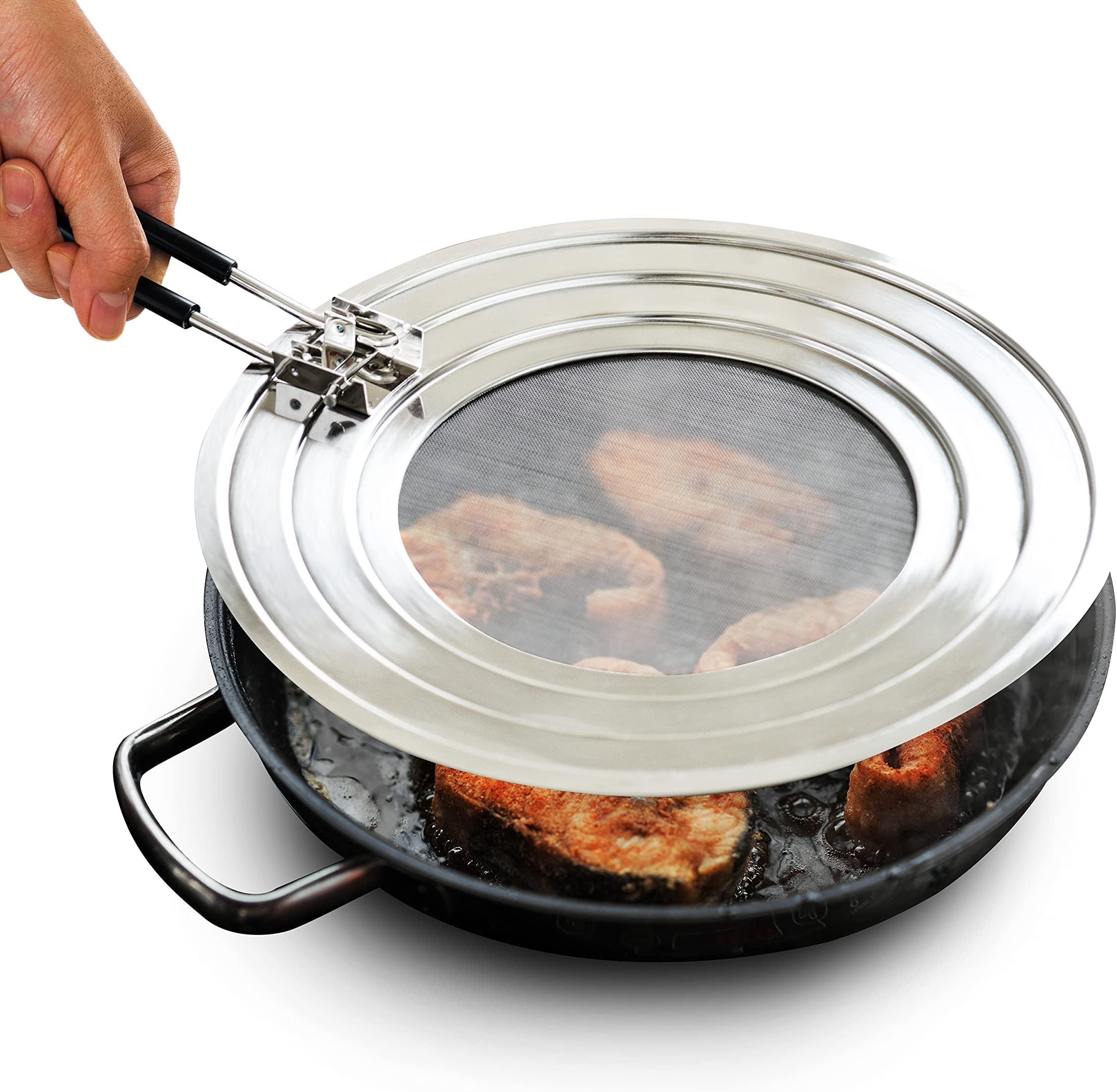 Amazon.com: Calphalon 13" Stainless Steel Splatter Guard: Splatter ...