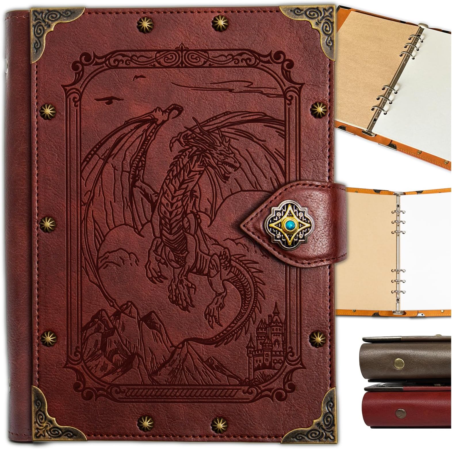 Amazon.com : DUROTAN DND Dragon Journal Notebook,Unique A5 Binder 400 ...
