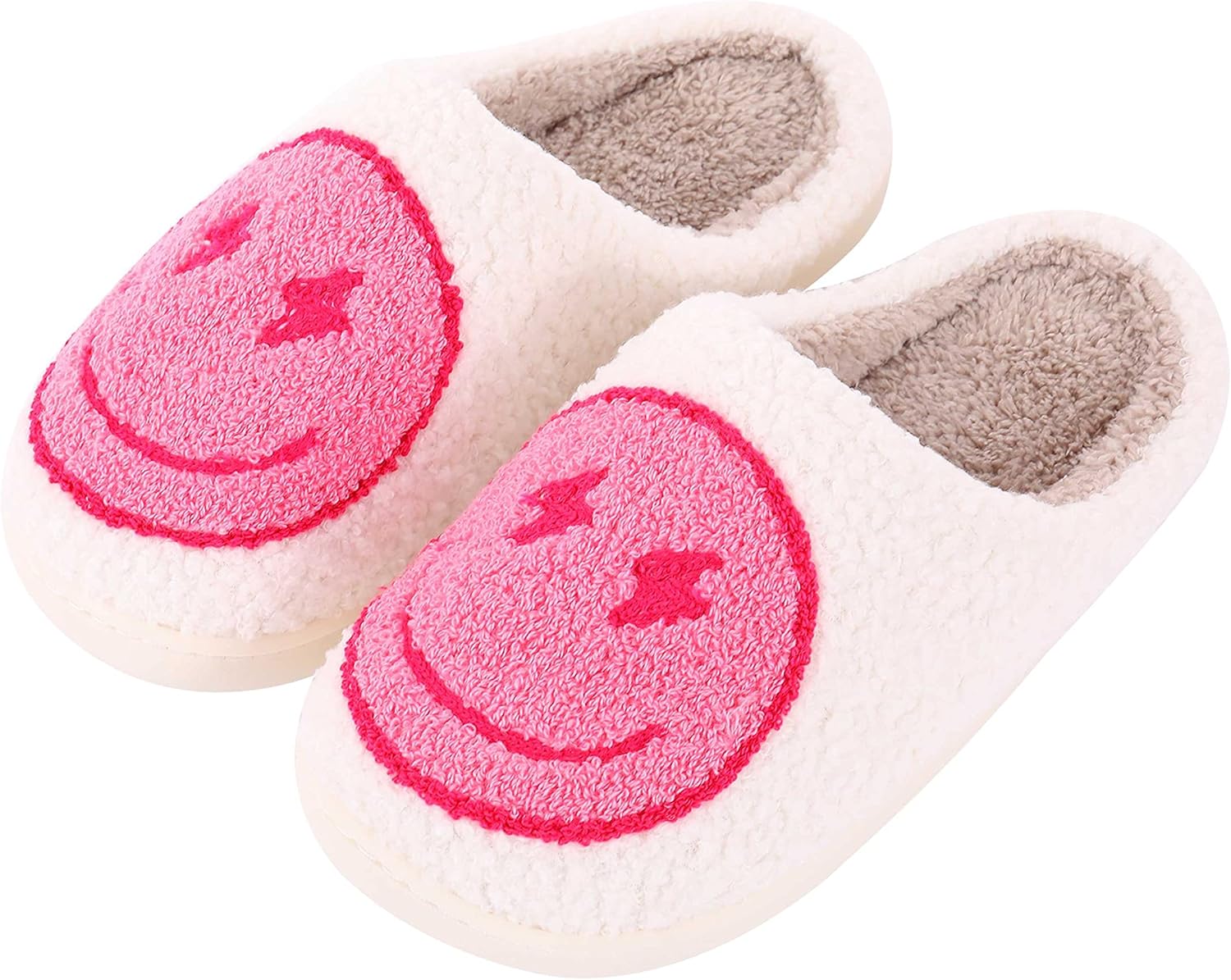 Amazon.com | Qubuwalk Retro Lightning Bolt Smile Face Soft Plush Comfy ...