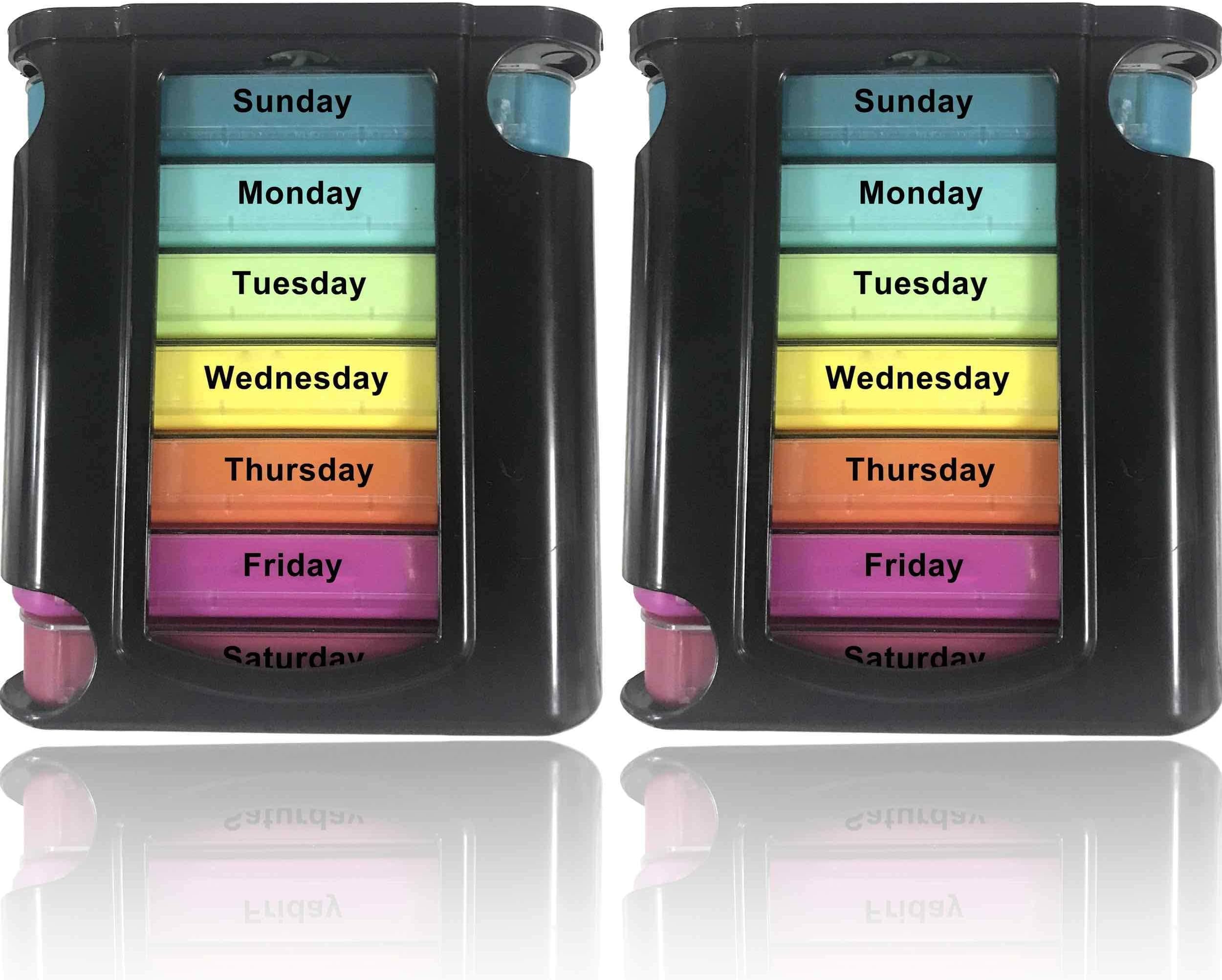 Amazon.com: Stackable Daily Pill Organizer - 2 Pack, 4 Times a Day ...