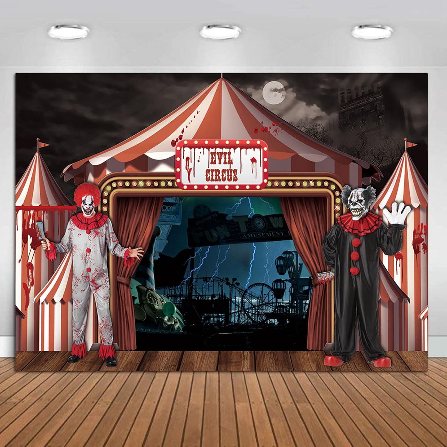 Amazon.com : Horror Circus Backdrop Photography 7x5ft for Scary ...
